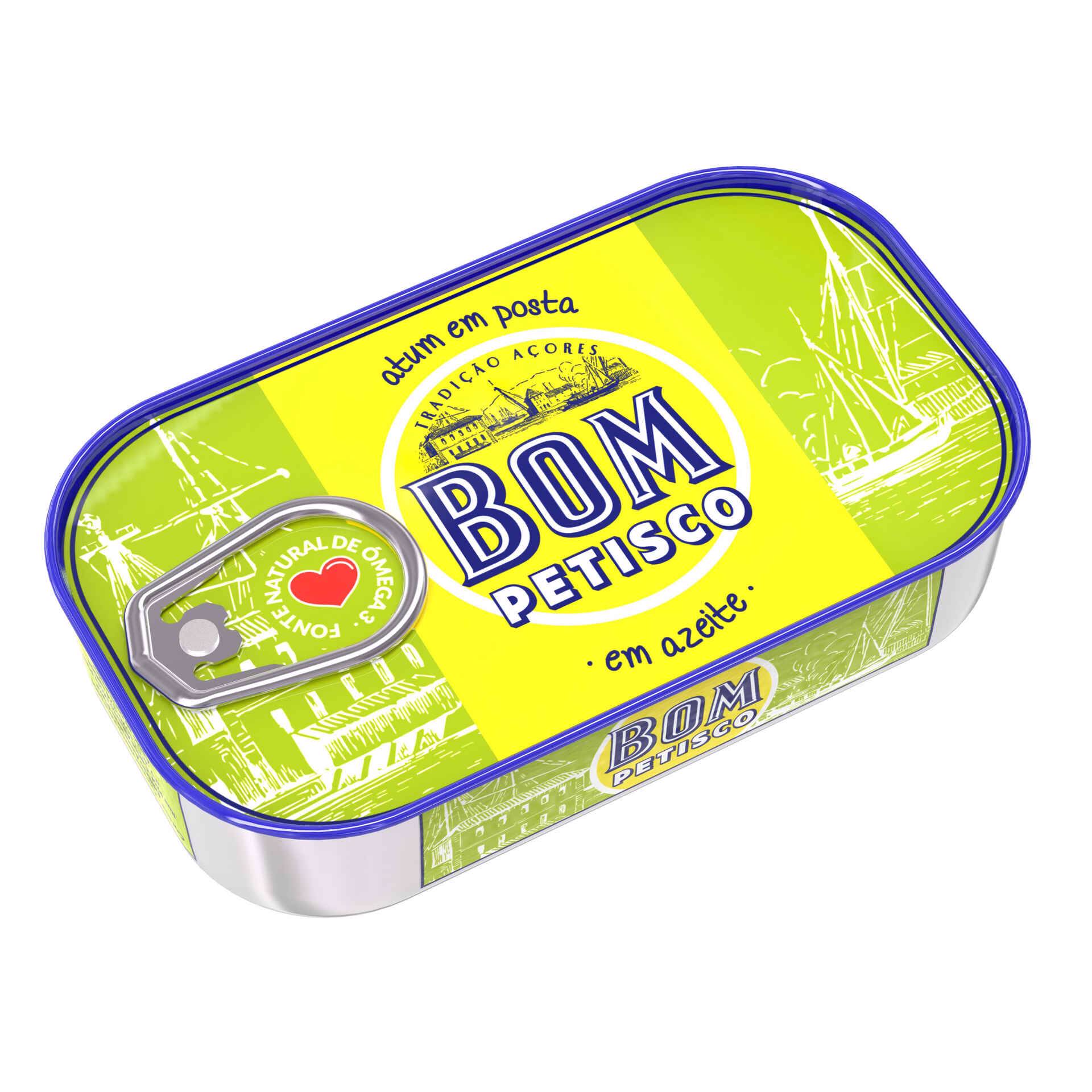 Atum Posta em Azeite Bom Petisco - emb. 120 gr (peso escorrido 78 gr ...