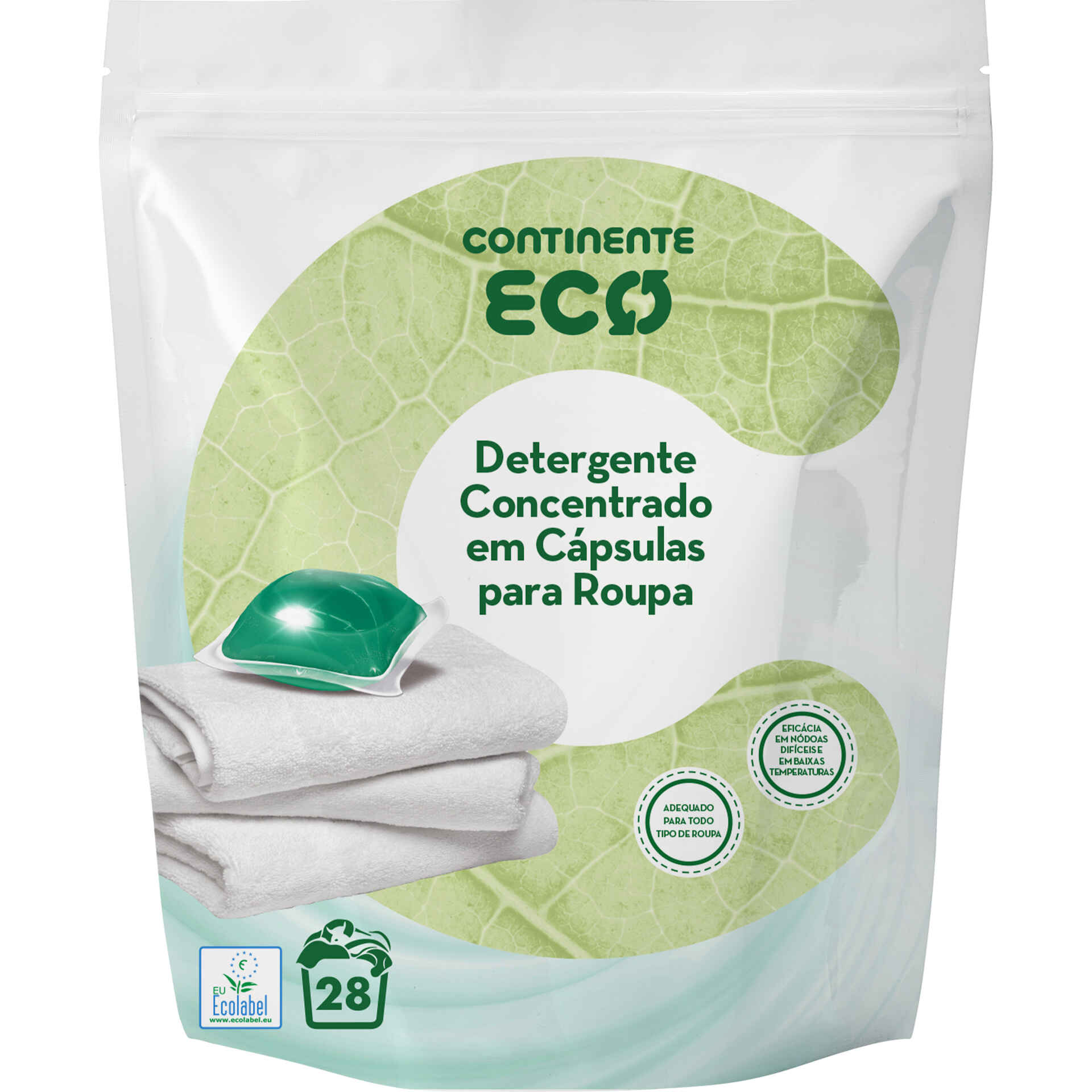 Detergente Máquina Roupa Cápsulas Continente Eco - 28 doses ...