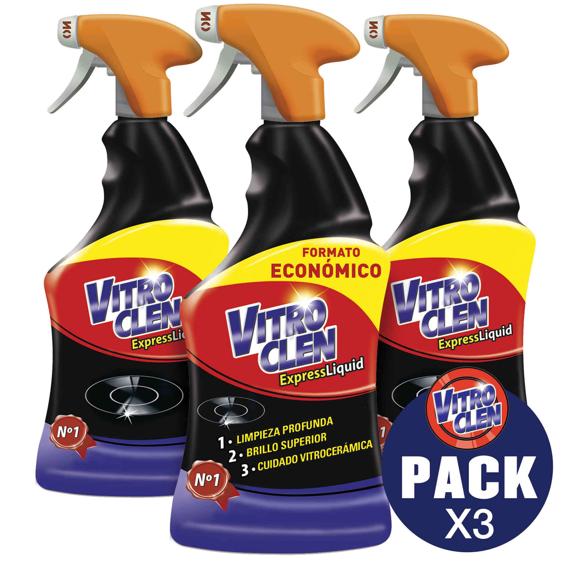 Desengordurante Spray Vitrocerâmica Vitroclen - emb. 3 x 450 ml ...