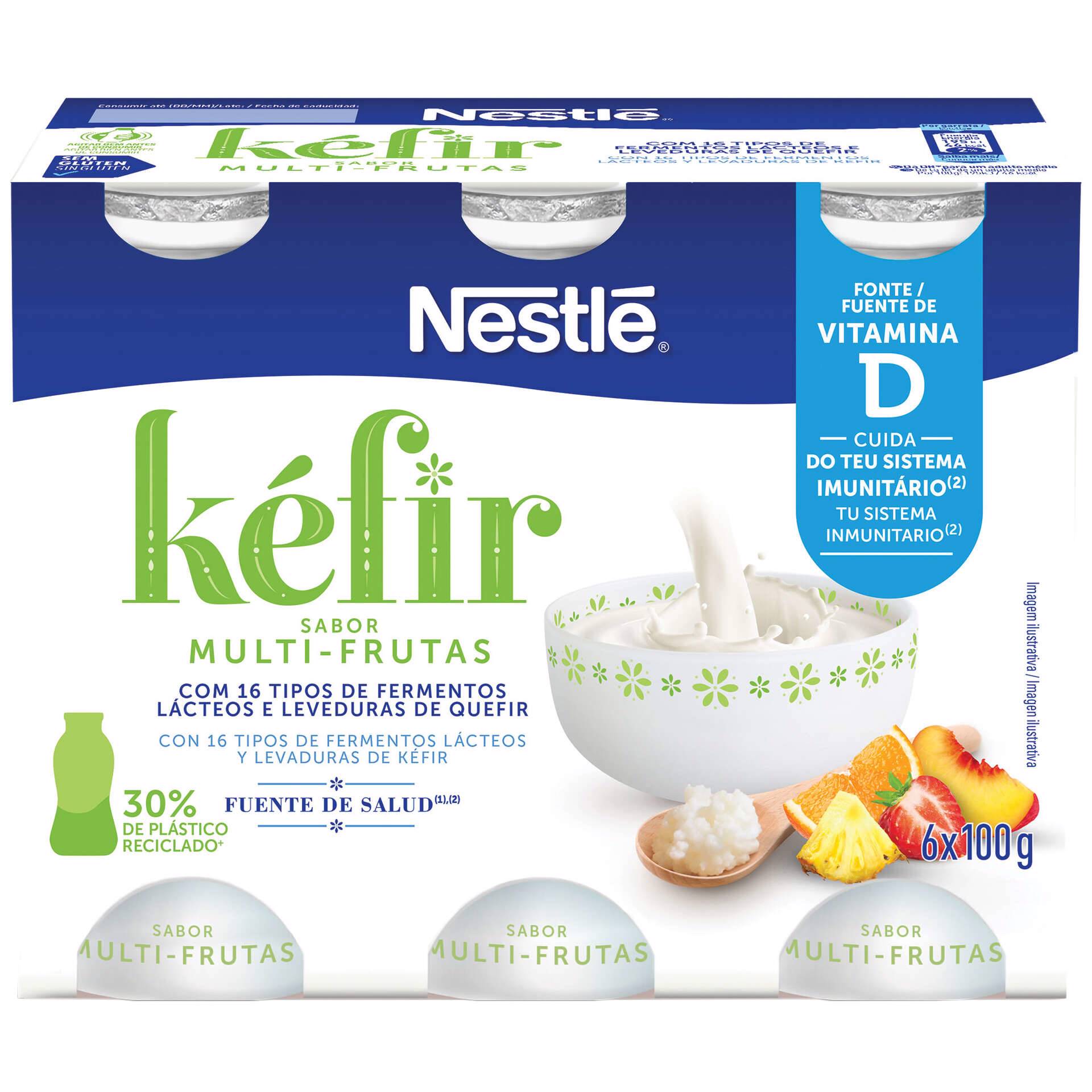 Iogurte Kefir Multi-Frutas Nestlé - emb. 600 gr (6 un) | Continente Online