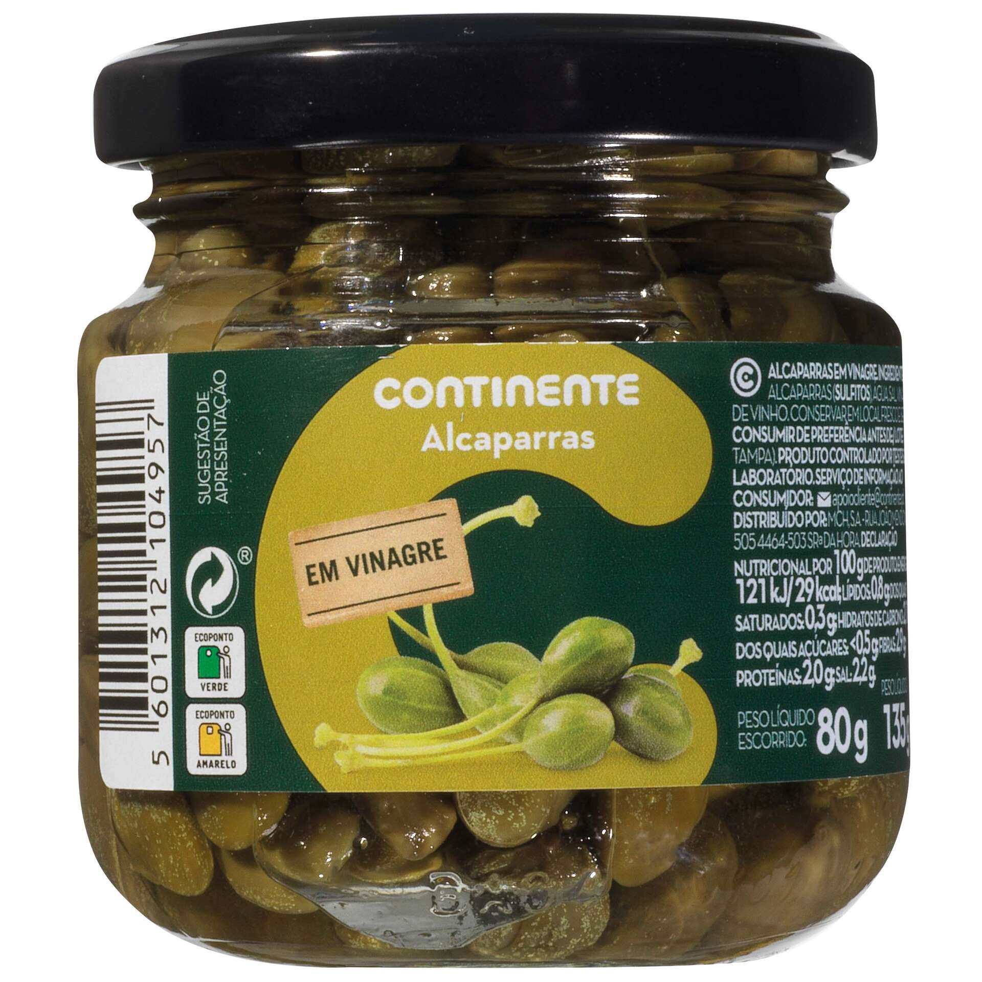 Alcaparras em Vinagre Continente | Continente Online