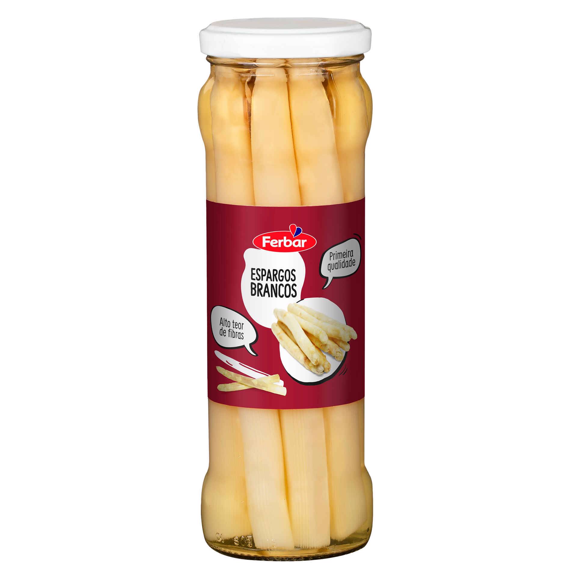 Espargos Brancos Ferbar - emb. 340 gr (peso escorrido 205 gr ...