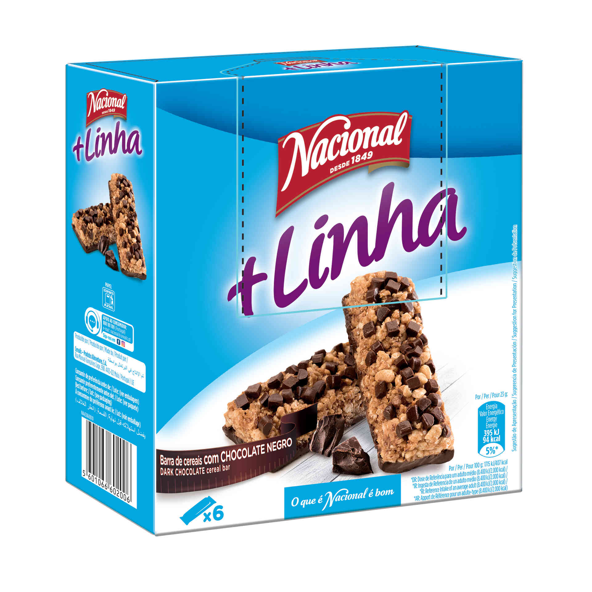 Barras de Cereais Chocolate Negro Linha Nacional - emb. 138 gr (6 un ...