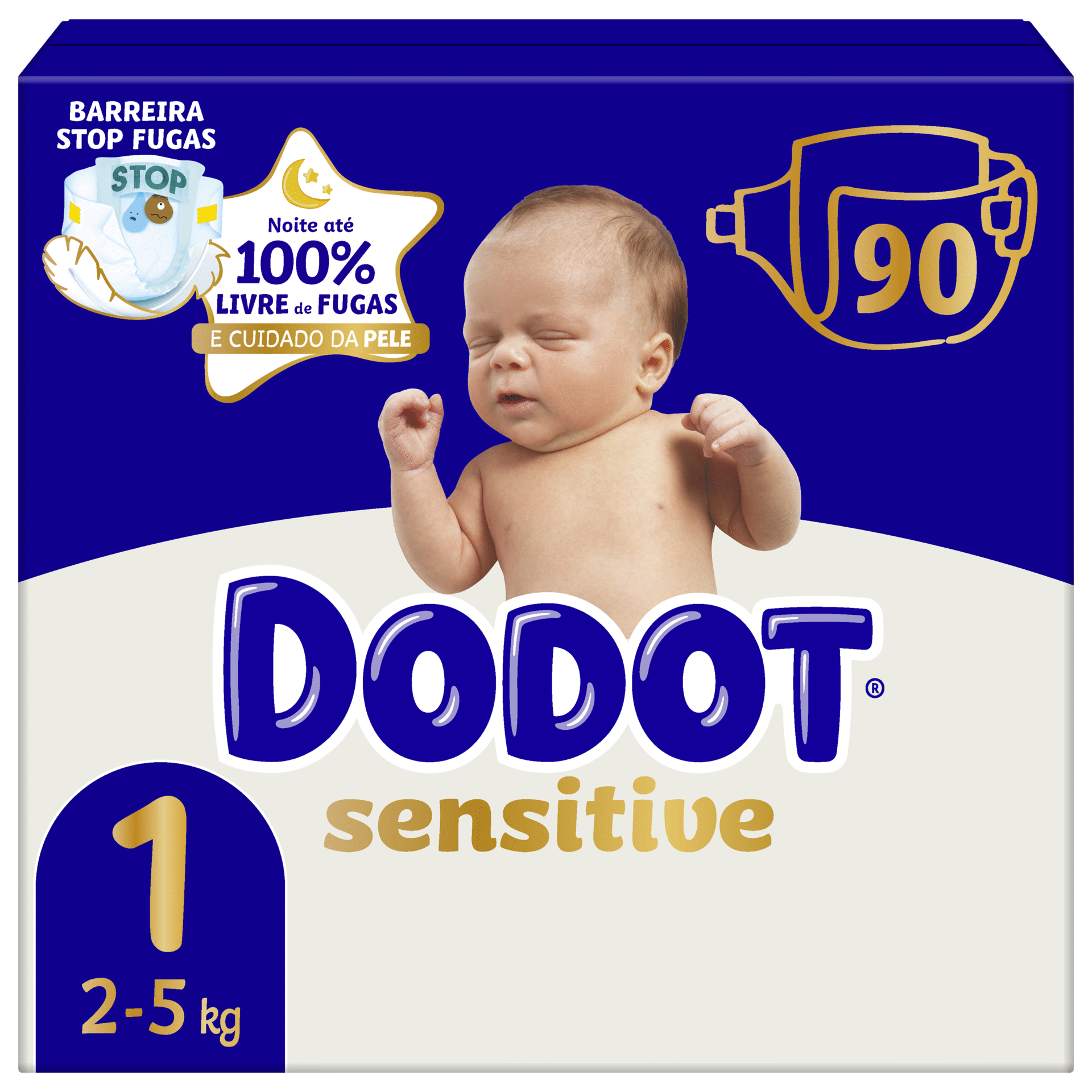 Fraldas Sensitive 2-5kg T1 Dodot | Continente Online