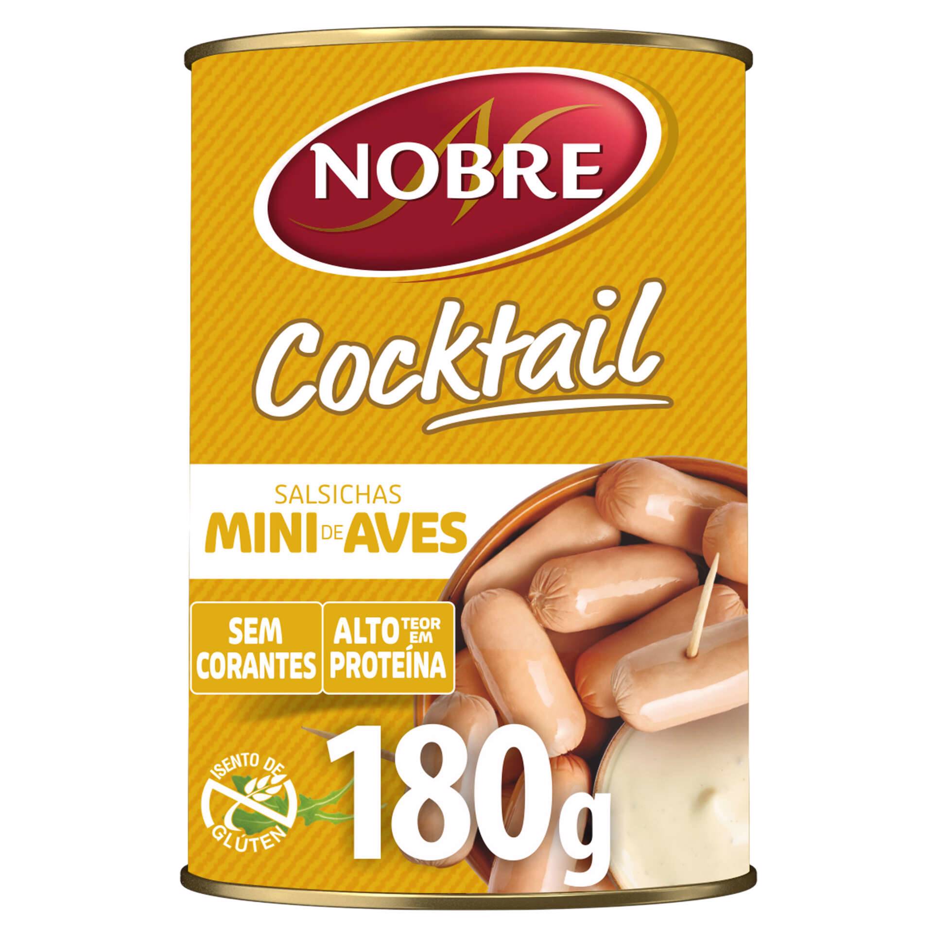 Salsichas de Aves Cocktail Lata Nobre | Continente Online