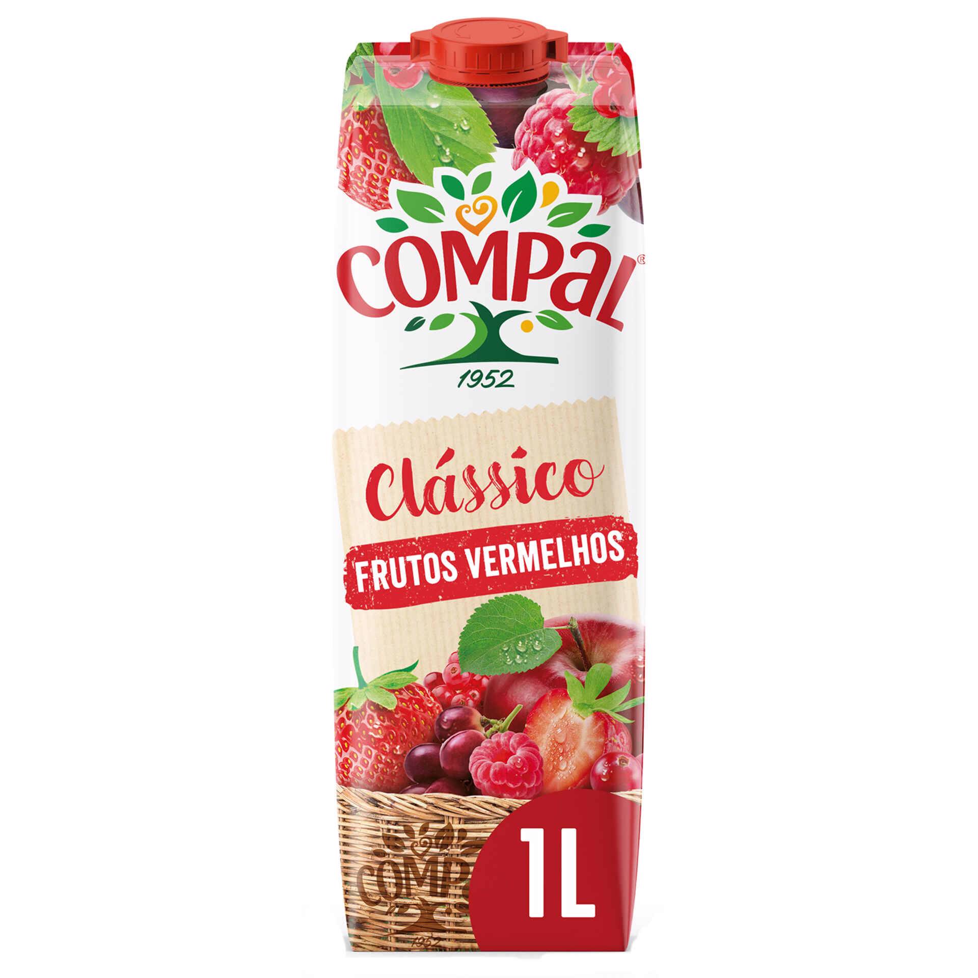 Néctar Frutos Vermelhos emb. 1 lt - Compal Clássico | Continente