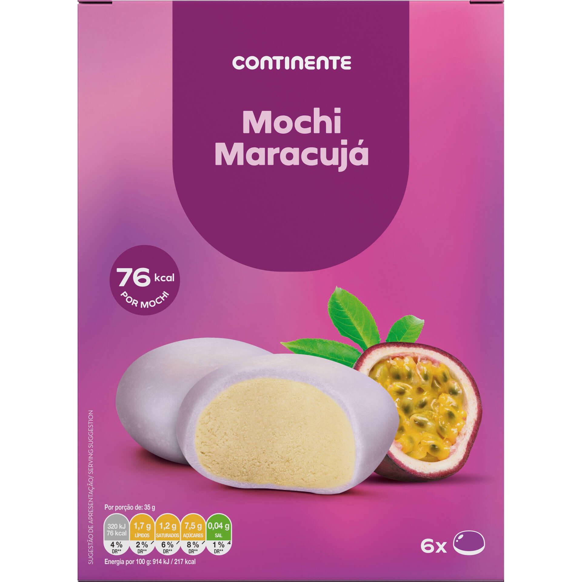 Gelado Mochi Maracujá Continente - emb. 6 un | Continente Online