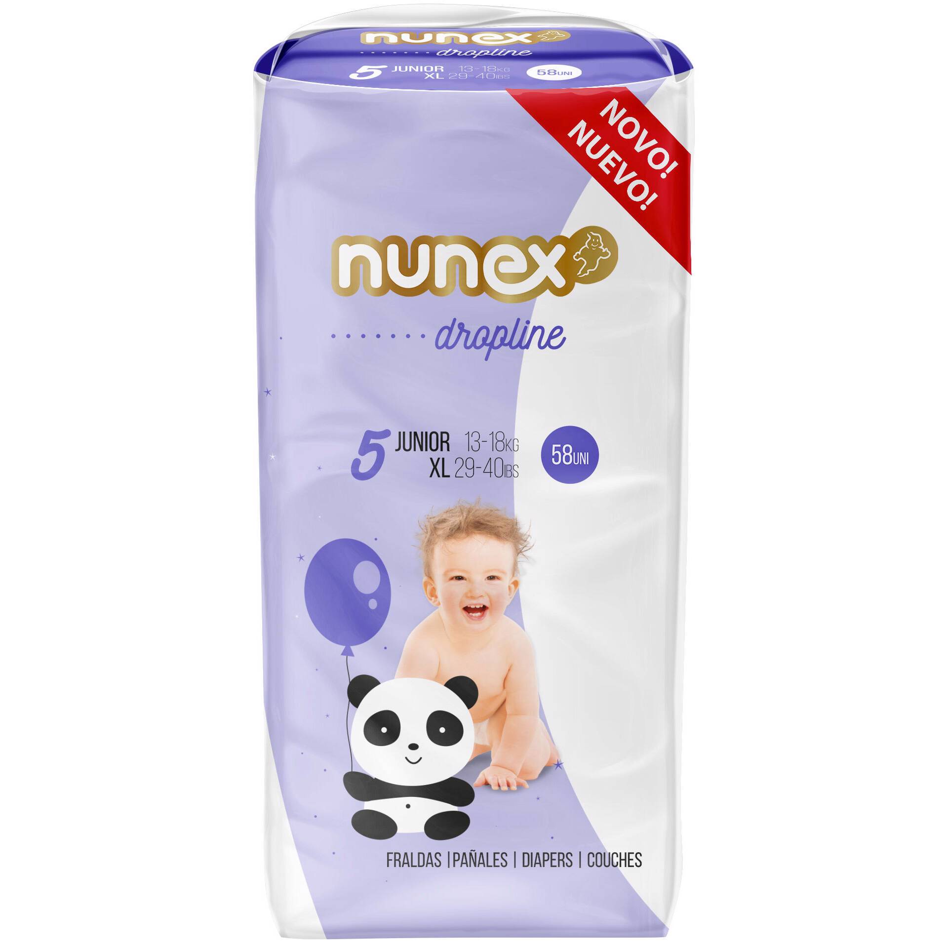 Fraldas Dropline 13-18kg T5 Nunex | Continente Online