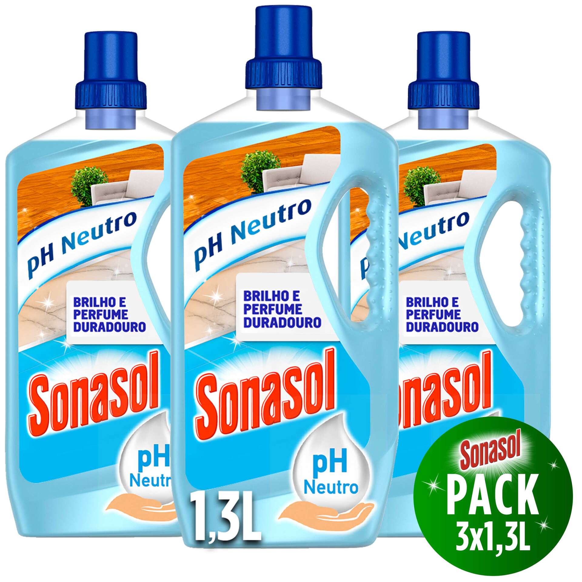 Lava Tudo pH Neutro Sonasol - emb. 3 x 1,3 lt | Continente Online