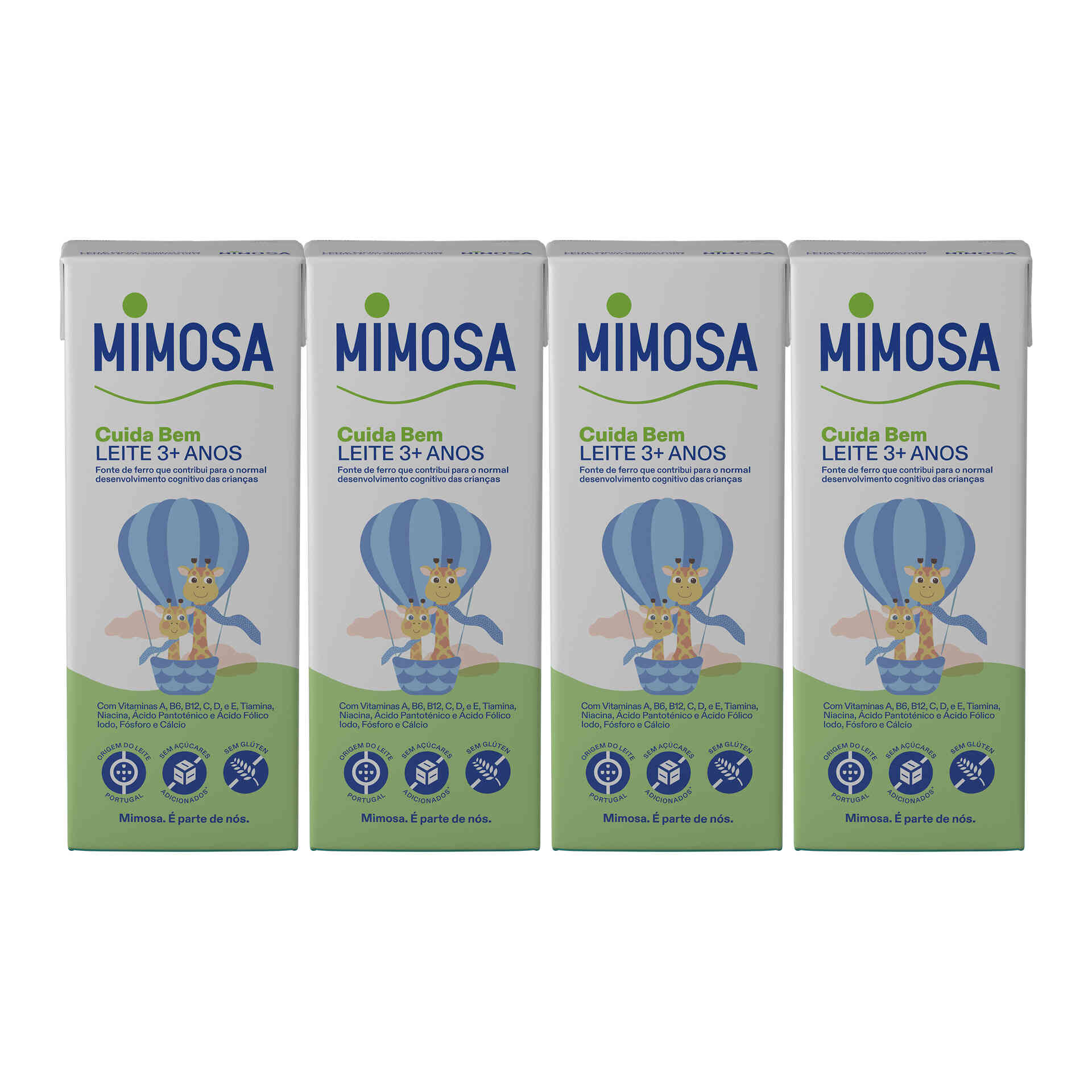 Leite Meio Gordo UHT Infantil +3A emb. 4 x 200 ml - Mimosa | Continente