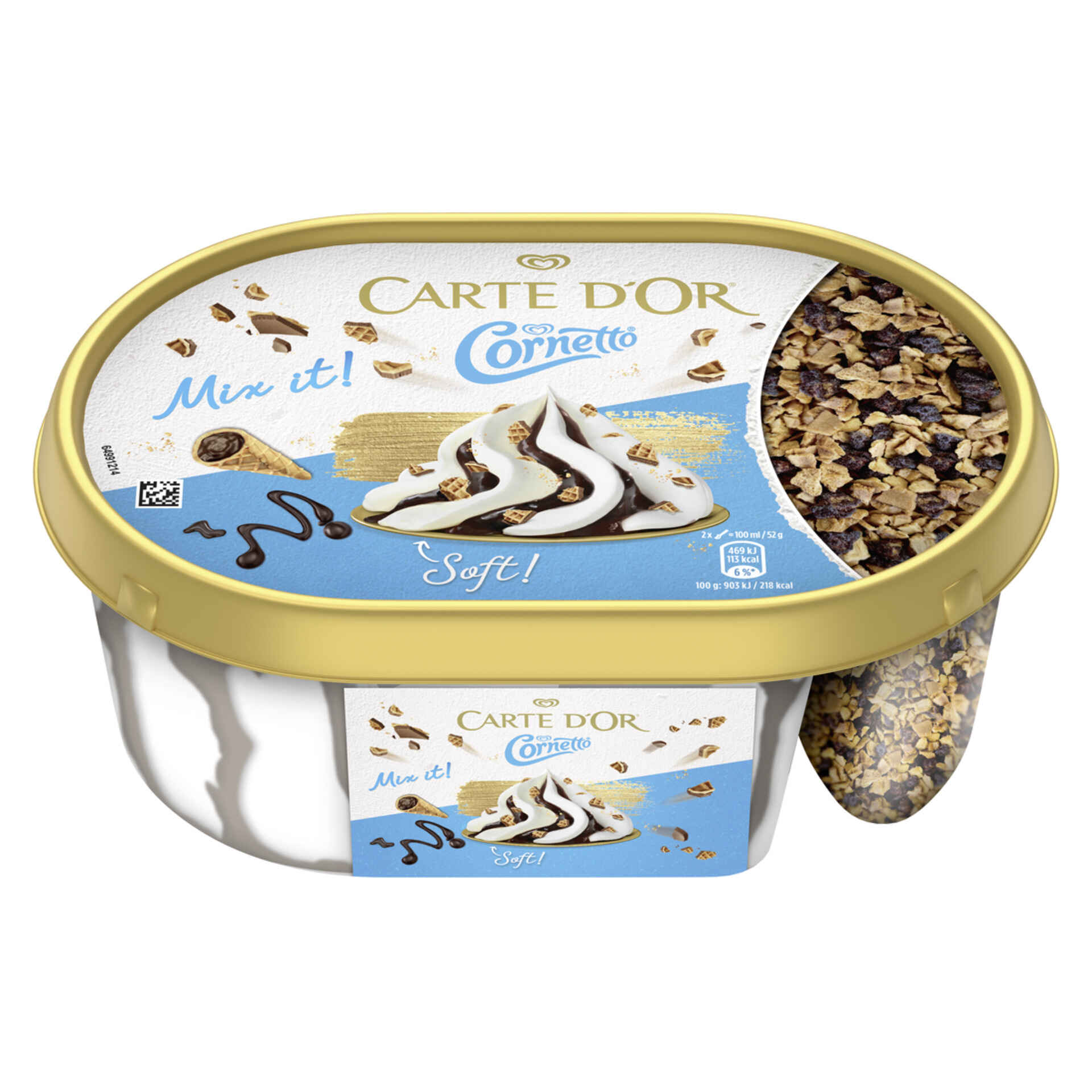 Gelado Chocolate Cornetto Soft Carte D'Or - emb. 825 ml | Continente Online