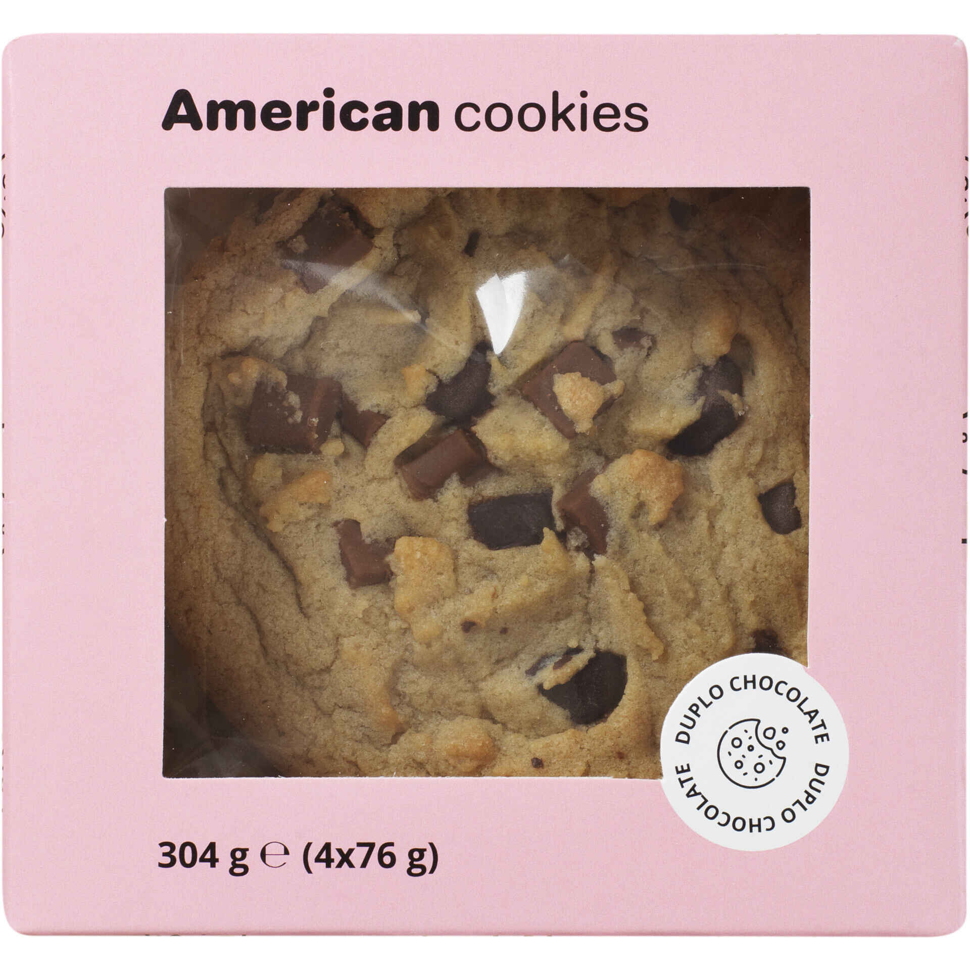Cookies Duplo Chocolate - 4 un x 76 gr (304 gr) | Continente Online