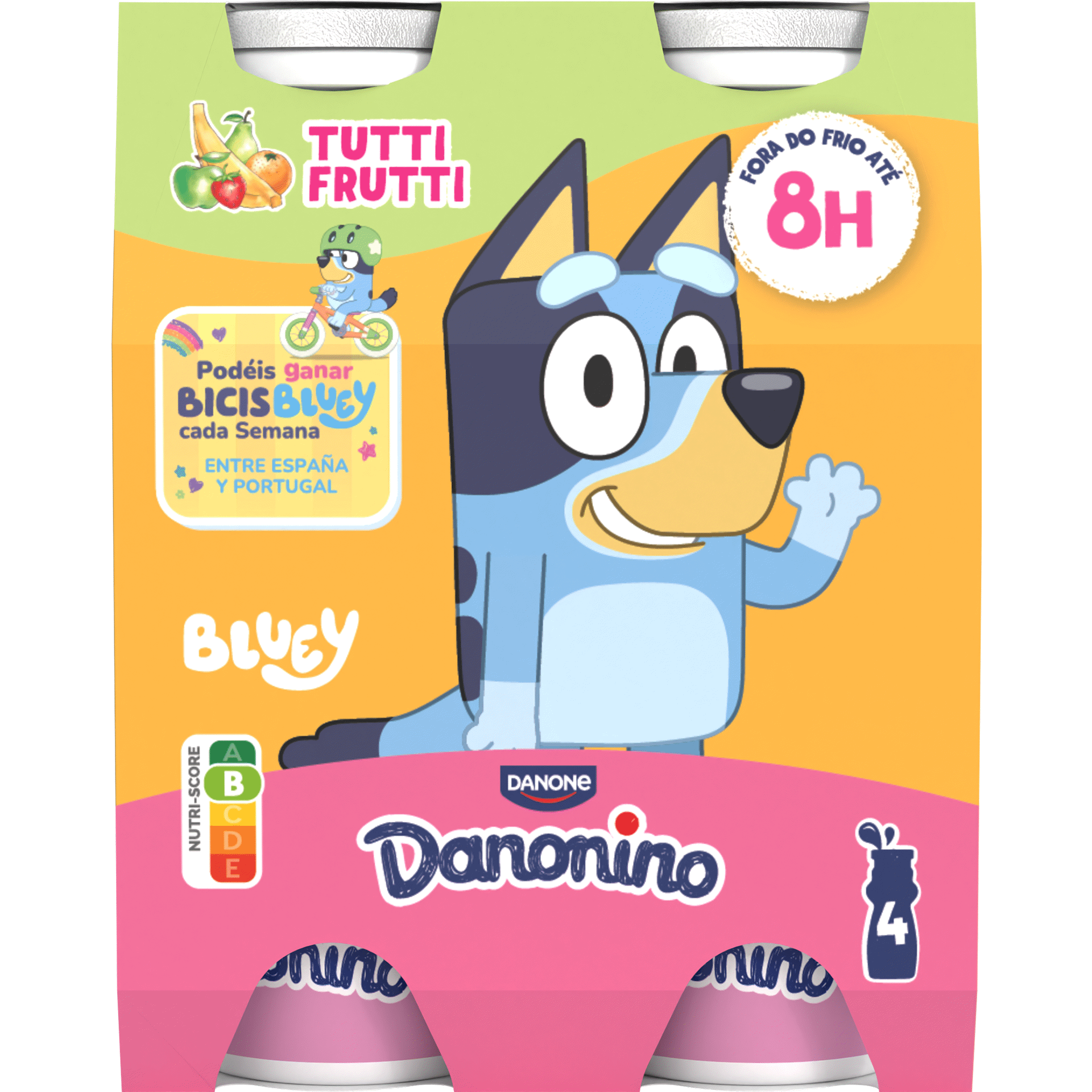 Iogurte Líquido Tutti Frutti Infantil Danonino Danone - emb. 400 gr (4 ...