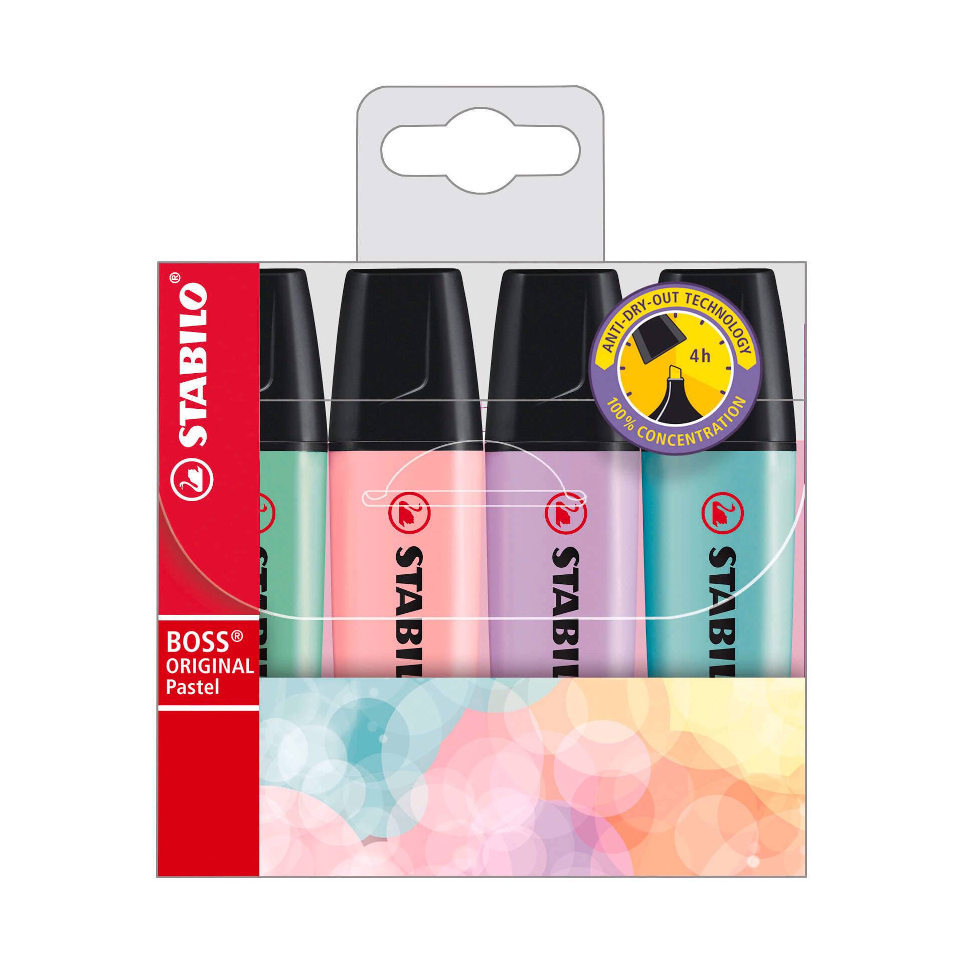 Sublinhador de Tinta Fluorescente Pastel Stabilo | Continente Online