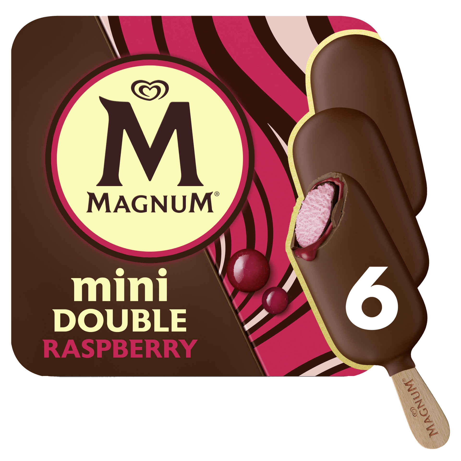 Gelado Mini Double Framboesa Magnum - emb. 330 ml (6 un) | Continente ...