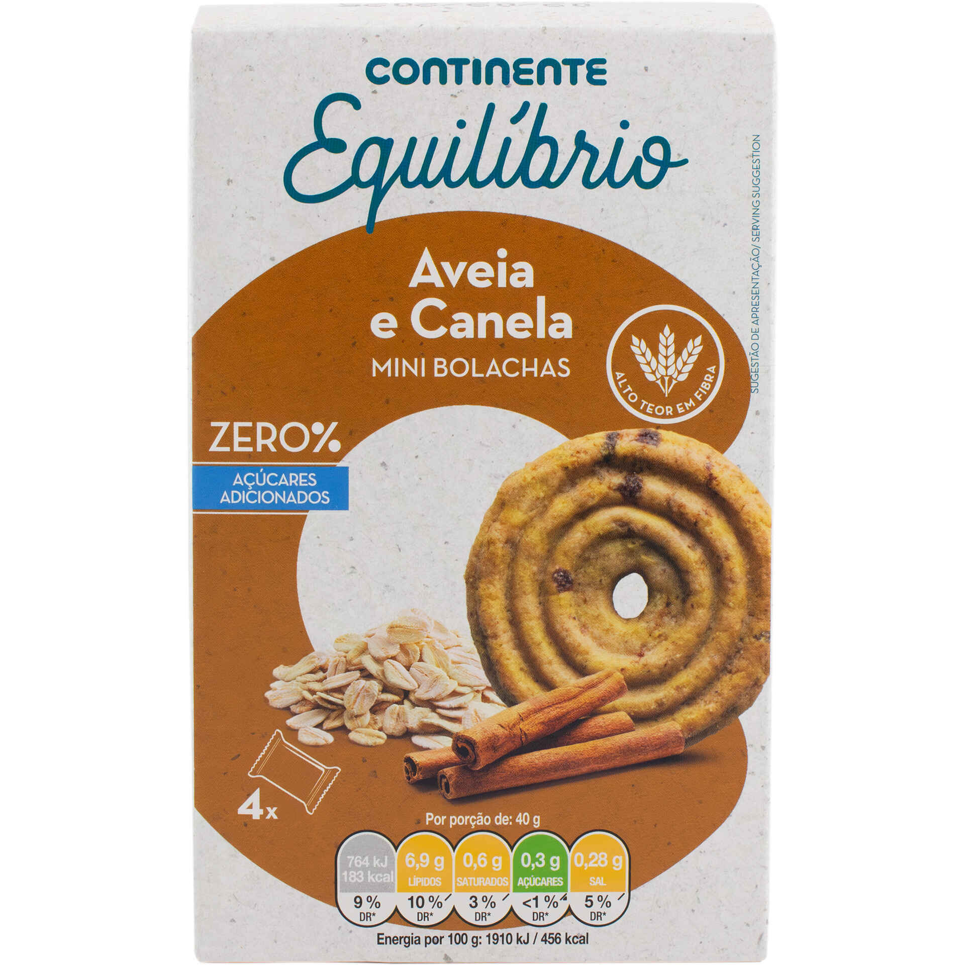 Bolachas Aveia e Canela Continente Equilíbrio | Continente Online