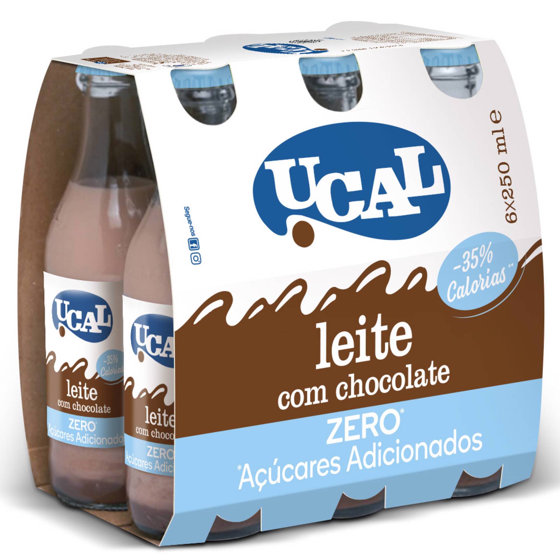 Leite Achocolatado Zero Ucal - emb. 6 x 25 cl | Continente Online