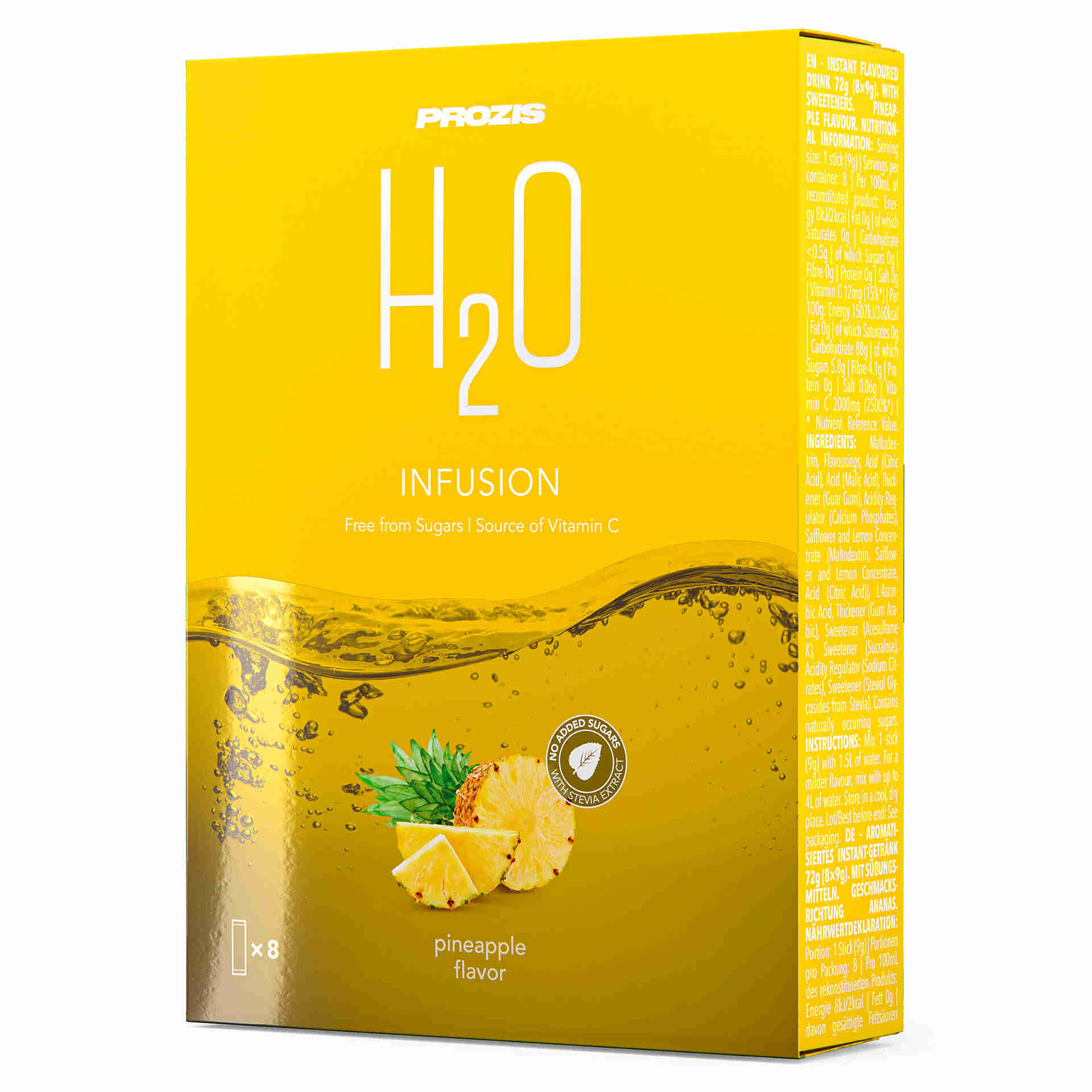 Infusão Ananás H2O Prozis - emb. 8 x 9 gr | Continente Online