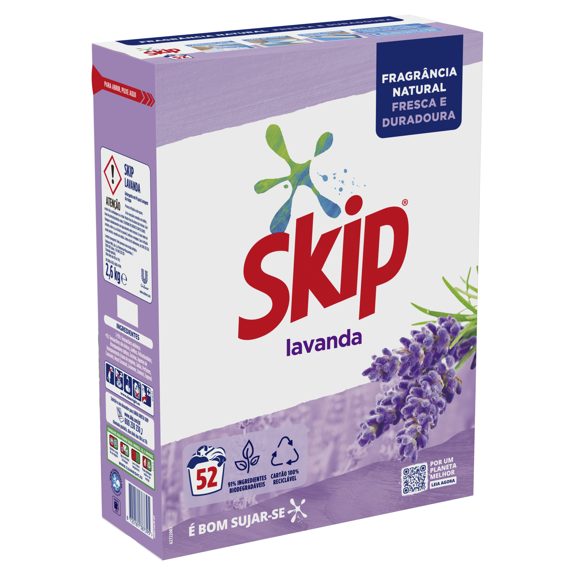 Detergente Pó Roupa Lavanda Skip - 52 doses | Continente Online