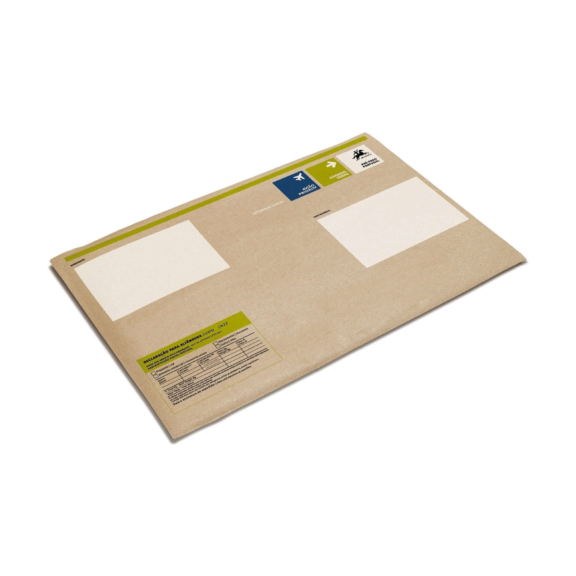 Envelope Correio Verde Internacional M 265x175mm CTT - 1 un ...