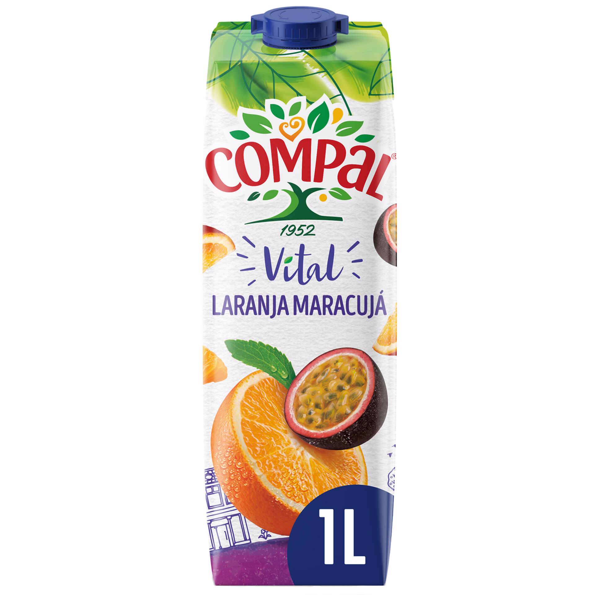 Néctar Laranja e Maracujá com Stevia emb. 1 lt - Compal Vital ...