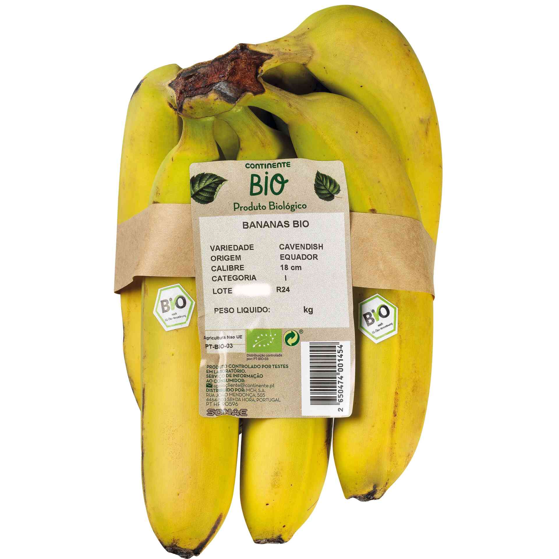 Banana Biológica Continente Bio - emb. 900 gr (1 un) | Continente Online