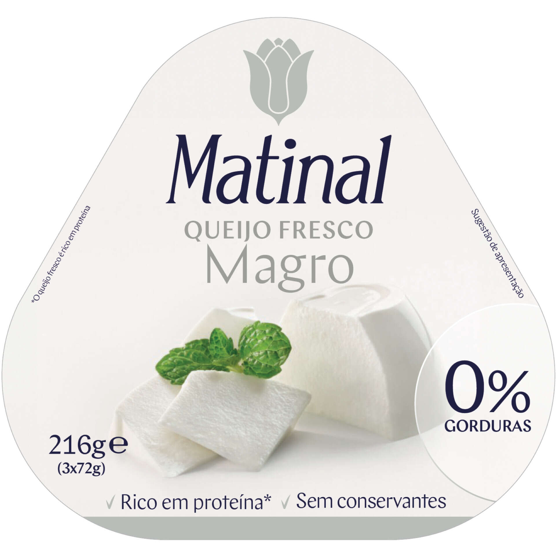 Queijo Fresco Longa Duração Magro Matinal - 3 un x 72 gr (216 gr ...