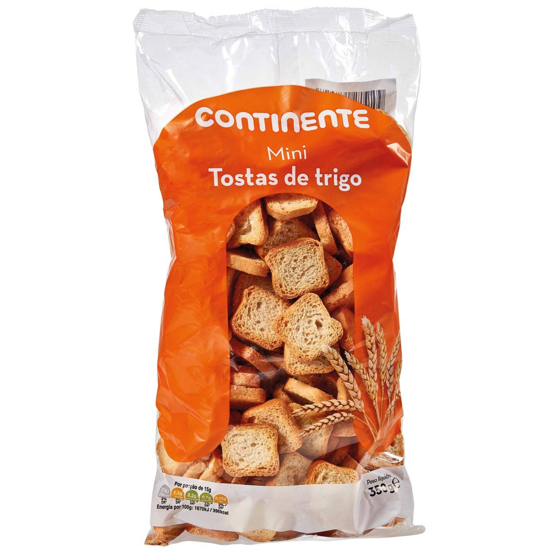 Mini Tostas de Trigo Continente - emb. 350 gr | Continente Online