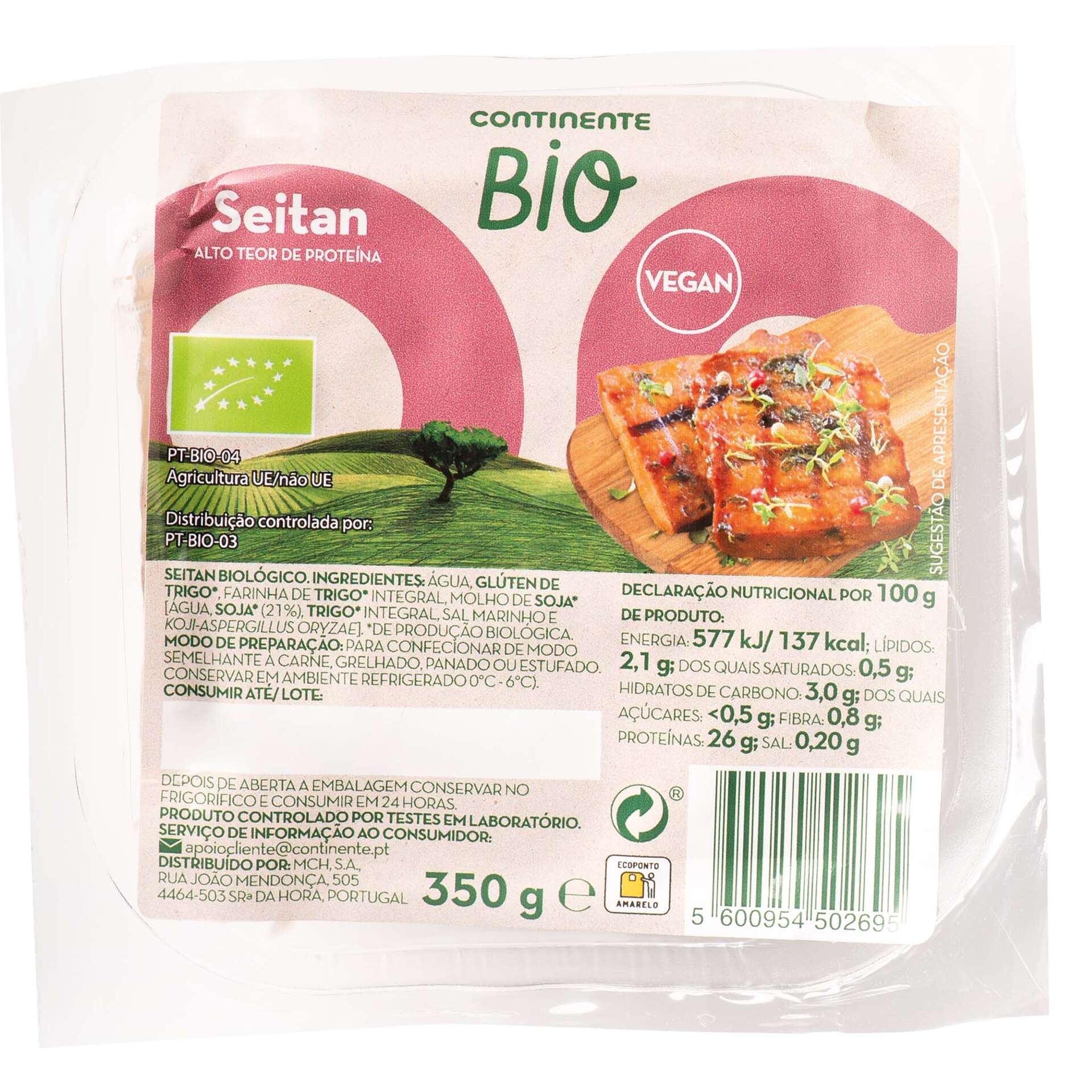 Seitan Biológico emb. 350 gr - Continente Bio | Continente