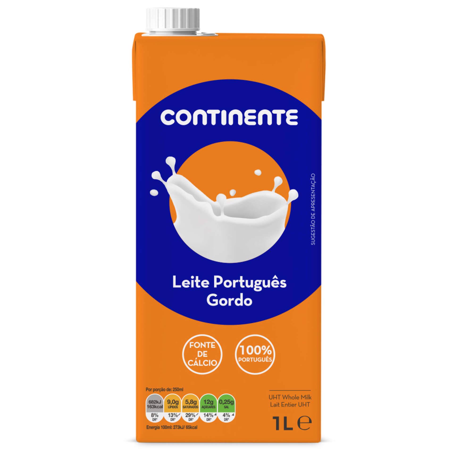 Leite UHT Gordo Continente - emb. 1 lt | Continente Online