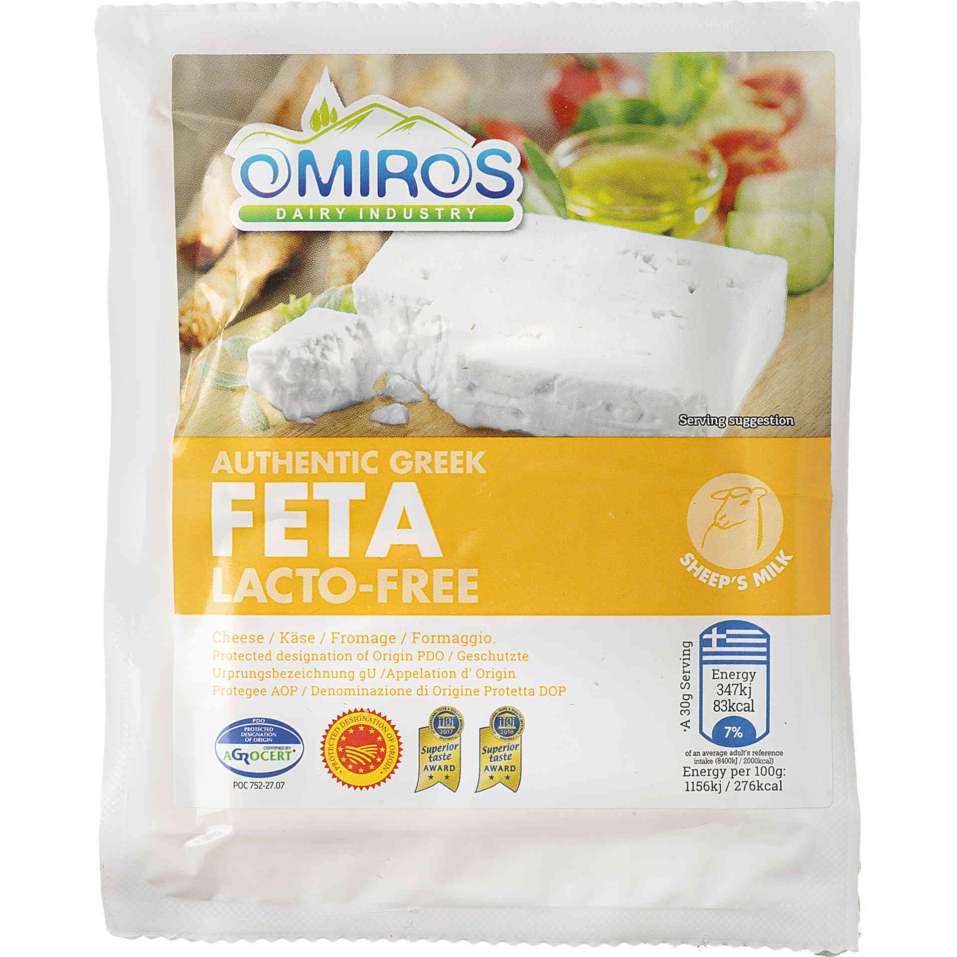 Queijo Feta DOP sem Lactose Omiros - emb. 150 gr | Continente Online