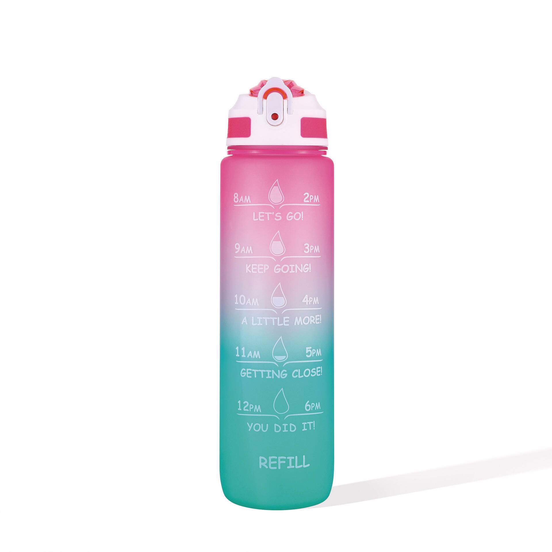 Garrafa Plástico 1L Rosa e Verde Tritan Kasa | Continente Online