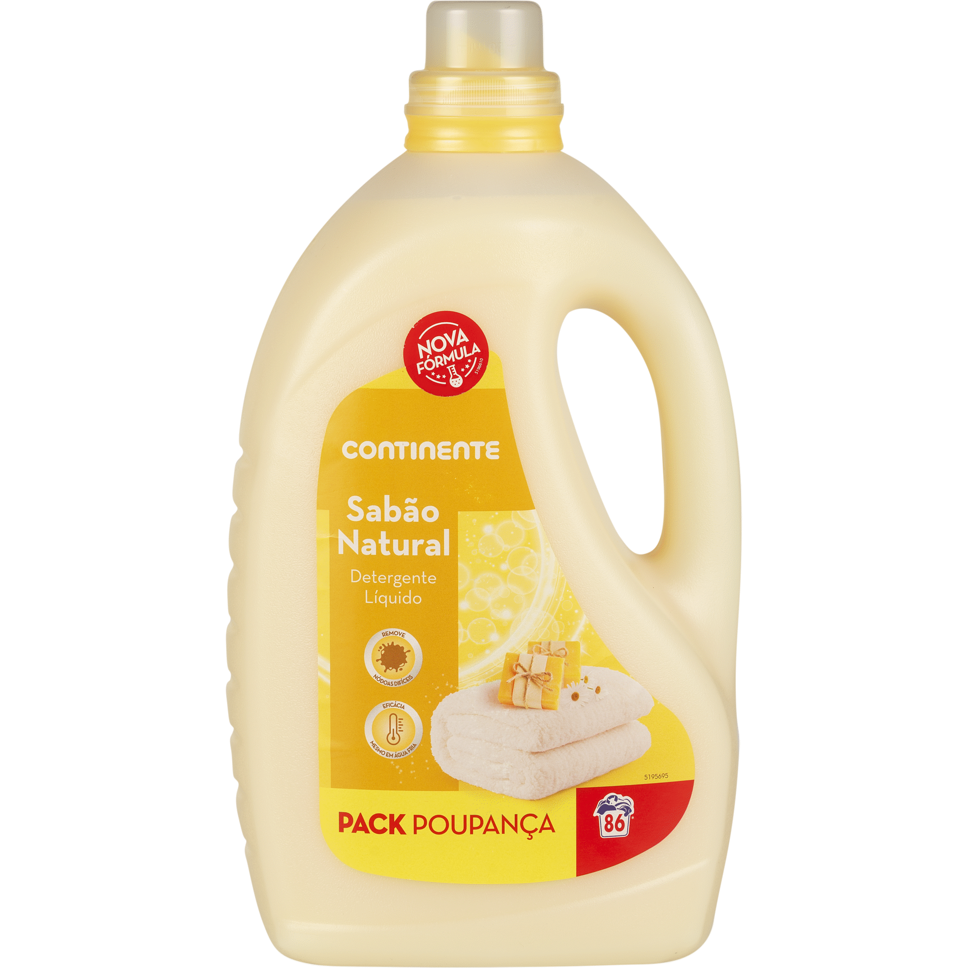 Detergente Máquina Roupa Líquido Sabão Natural Continente - 86 doses ...