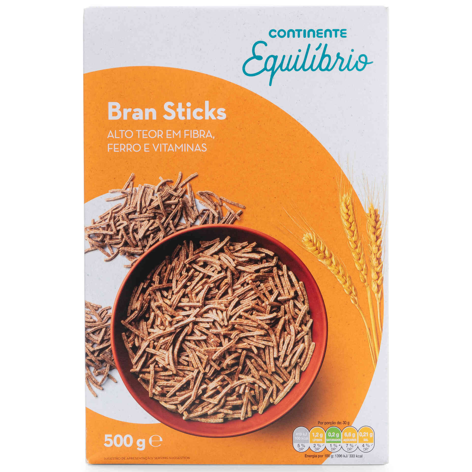 Cereais Bran Sticks Fibra Continente Equilíbrio - emb. 500 gr ...