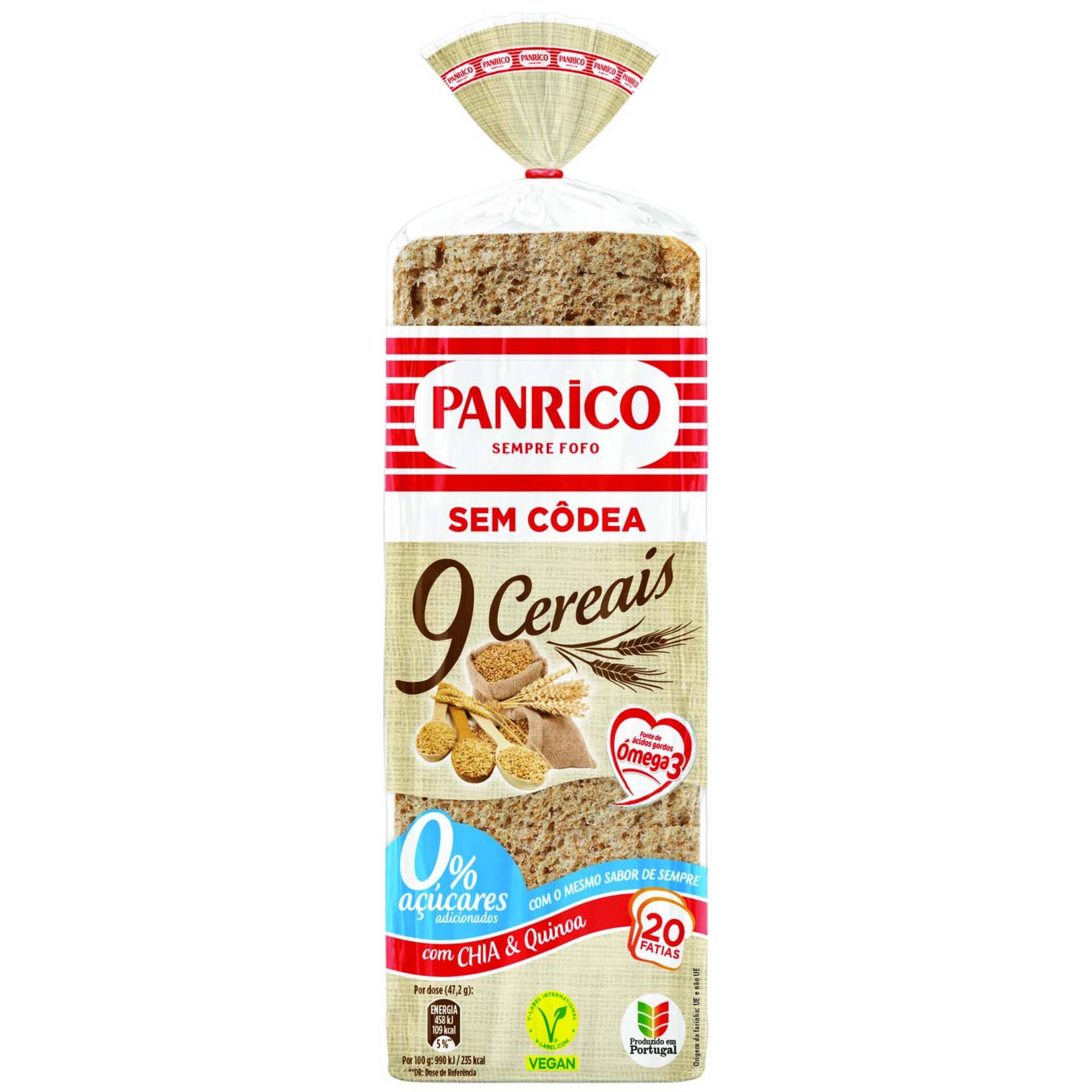 Pão de Forma 9 Cereais sem Côdea - Panrico | Continente Online