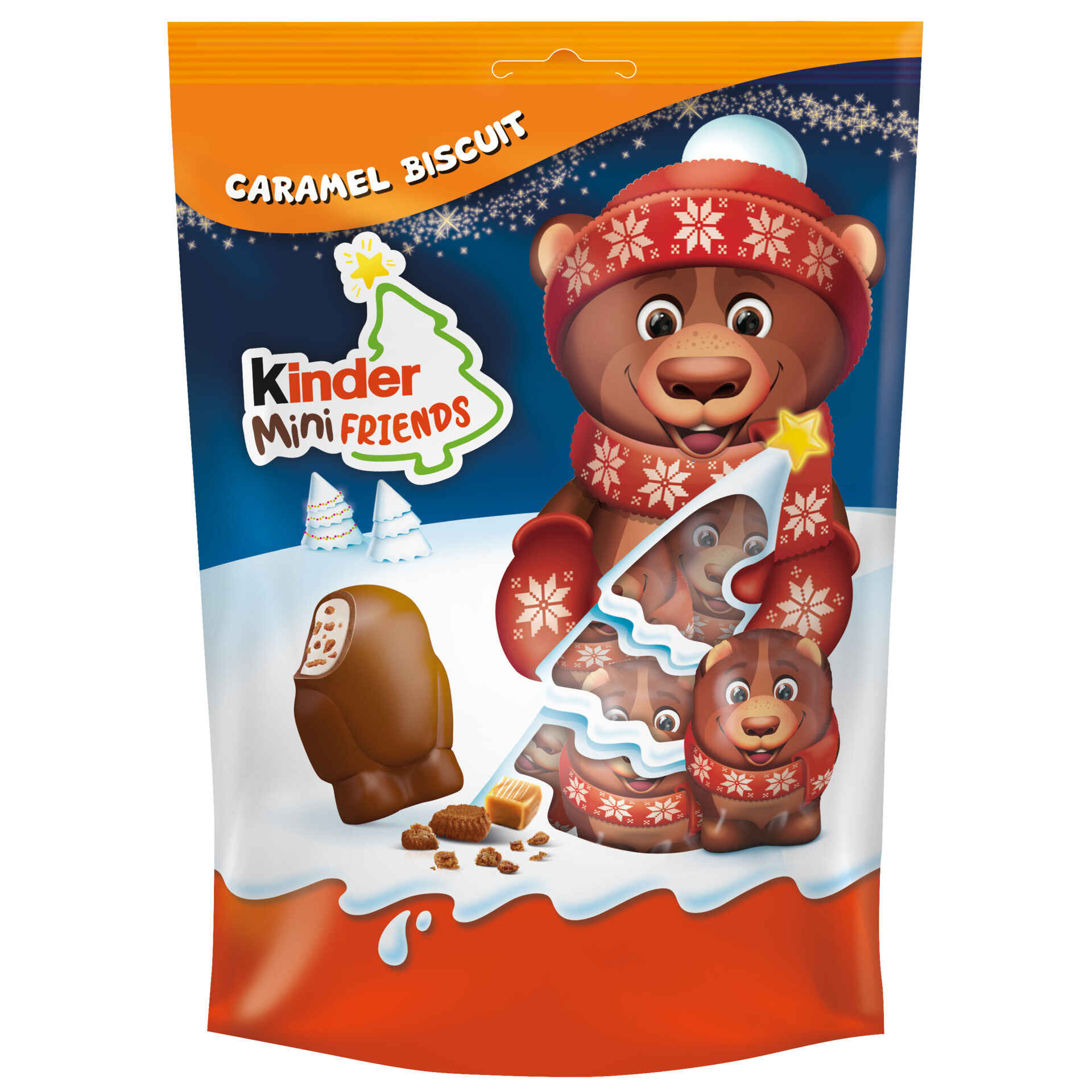 Snacks de Chocolate de Leite e Pepitas de Caramelo Kinder - emb. 128 gr ...