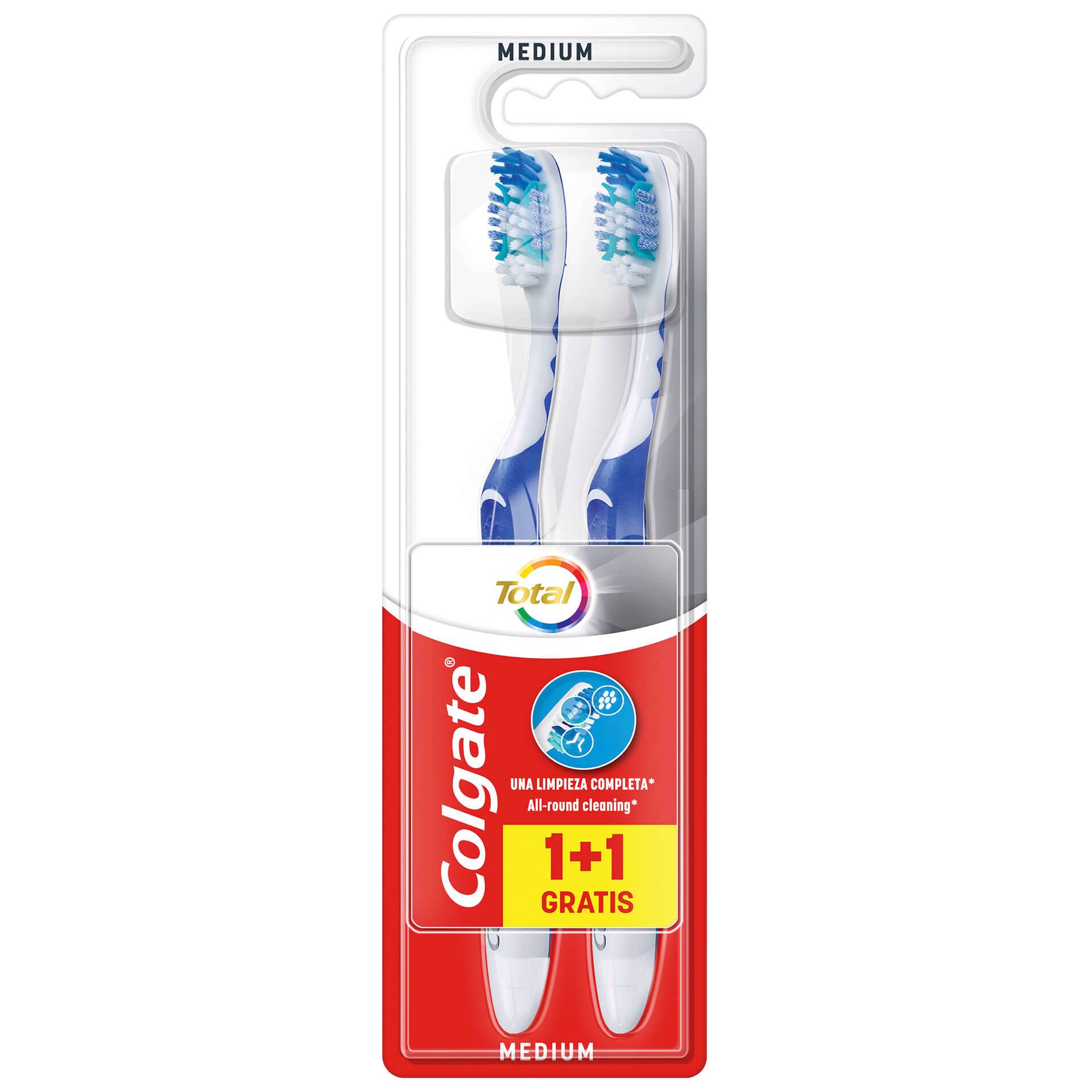Escova de Dentes Total Média Colgate - emb. 2 un | Continente Online