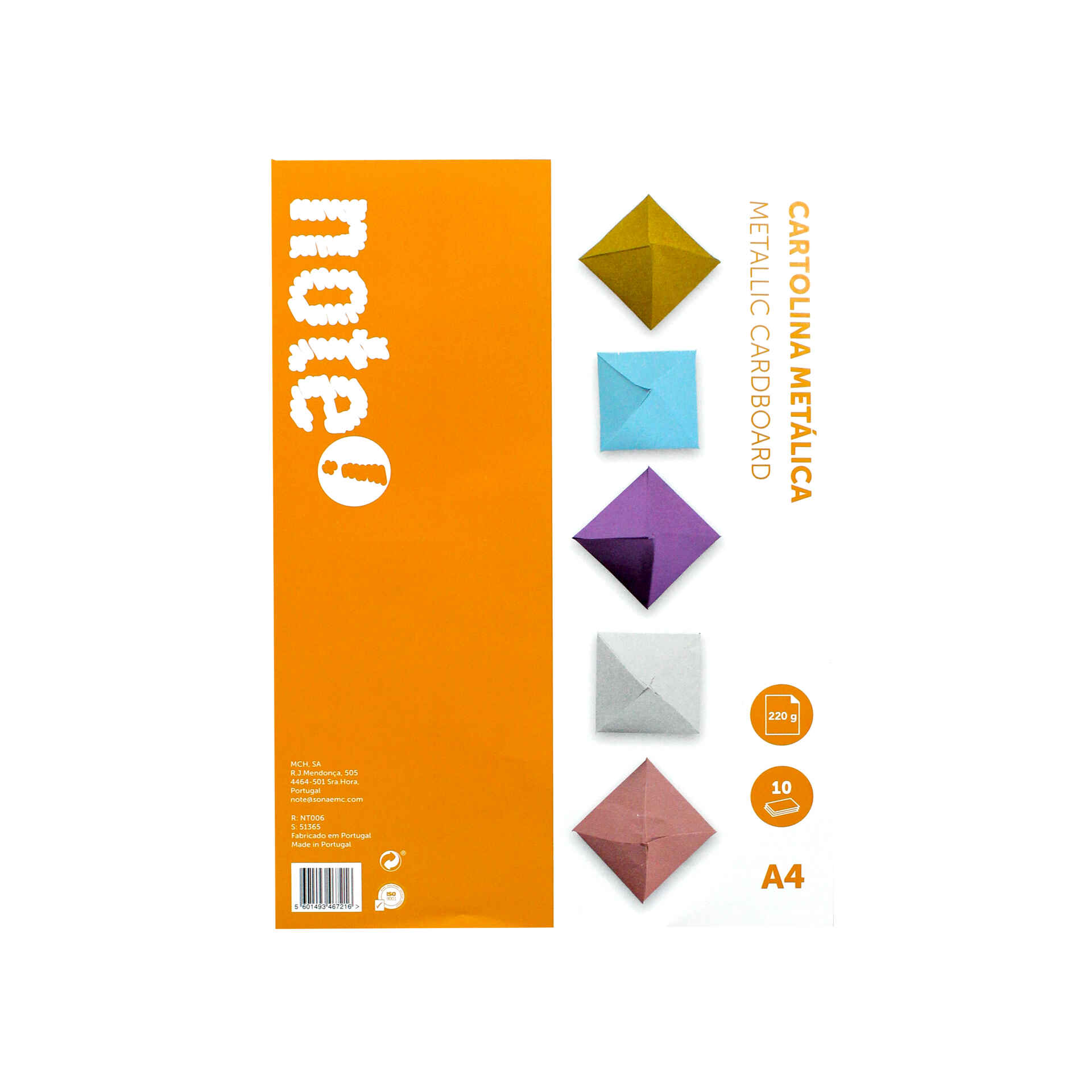 Bloco de Cartolinas Metálicas A4 Note! - 1 un | Continente Online