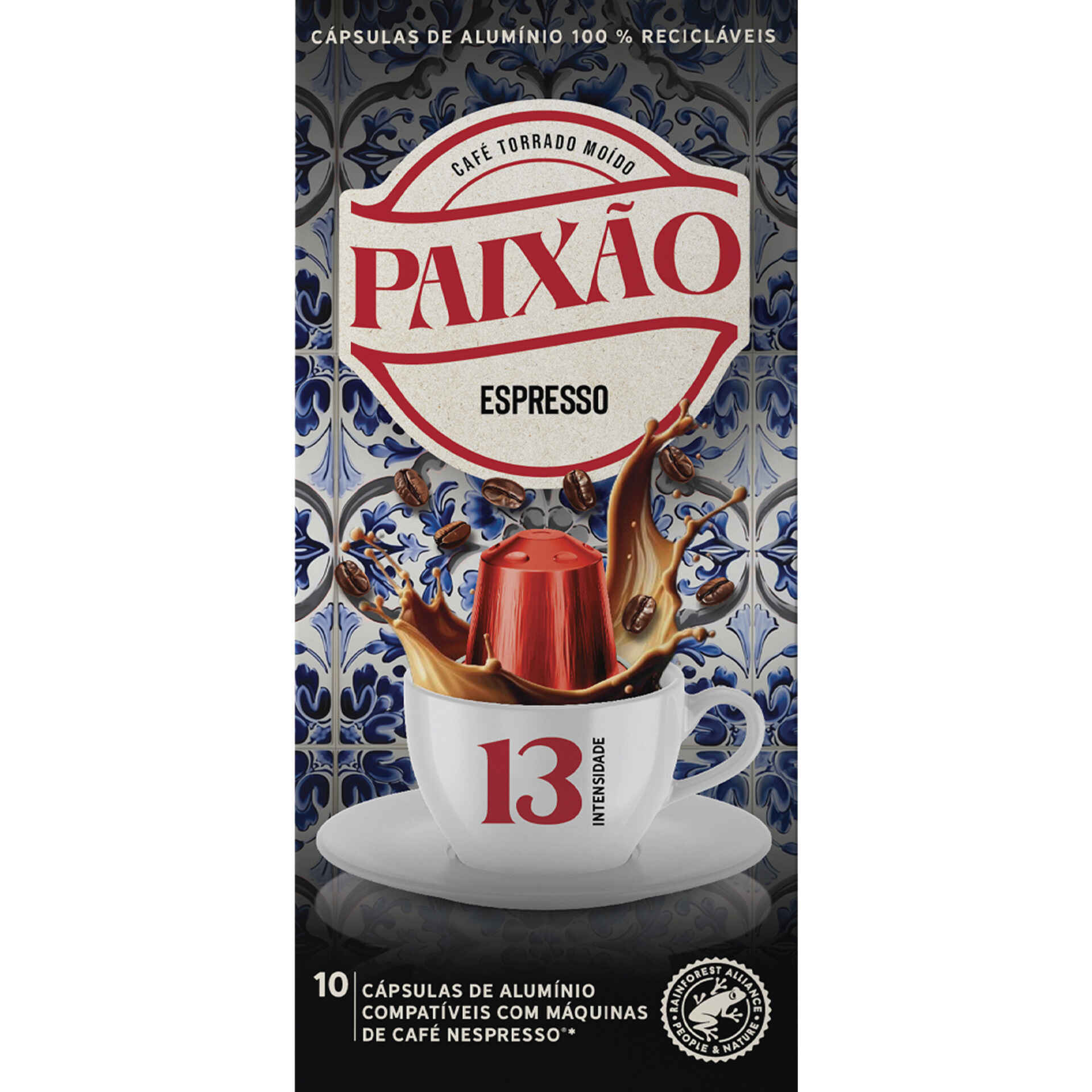 Cápsulas de Café Espresso Int 13 Paixão - emb. 10 un | Continente Online