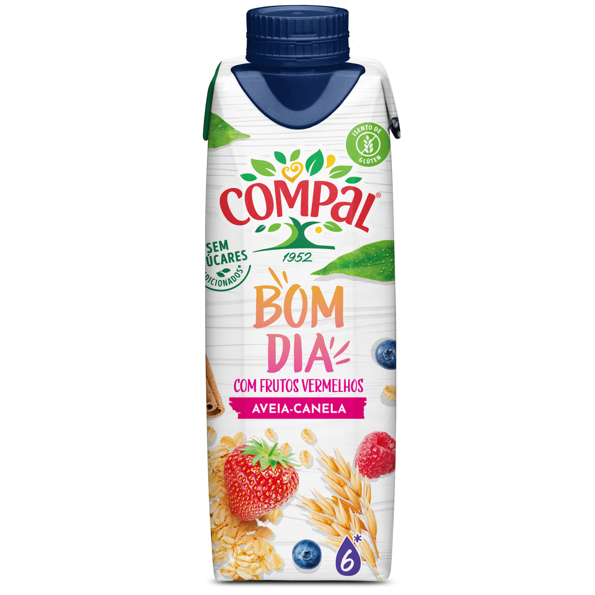 Néctar Frutos Vermelhos, Aveia e Canela Compal Bom Dia | Continente Online