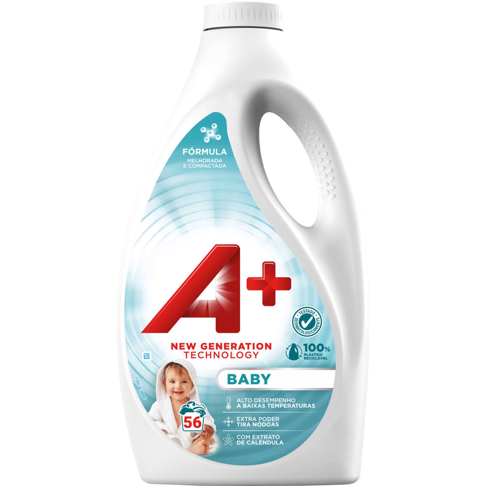 Detergente Máquina Roupa Líquido Baby - 56 doses - A+ | Continente Online