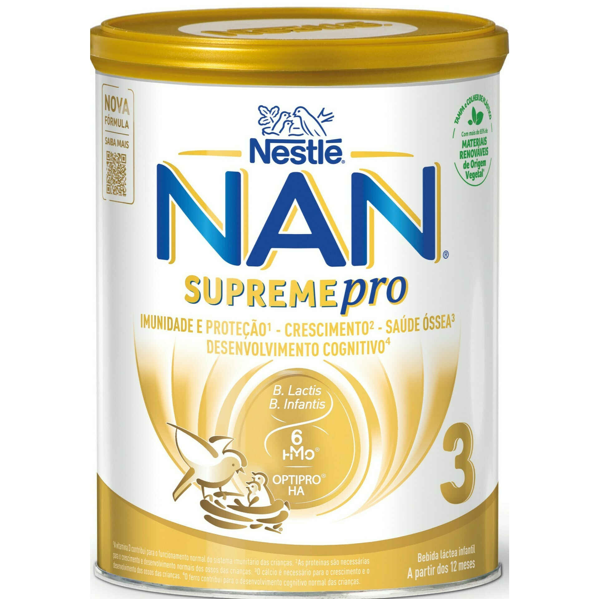 Leite em Pó de Crescimento Supremepro 3 +12M Nan - emb. 800 gr | Continente Online