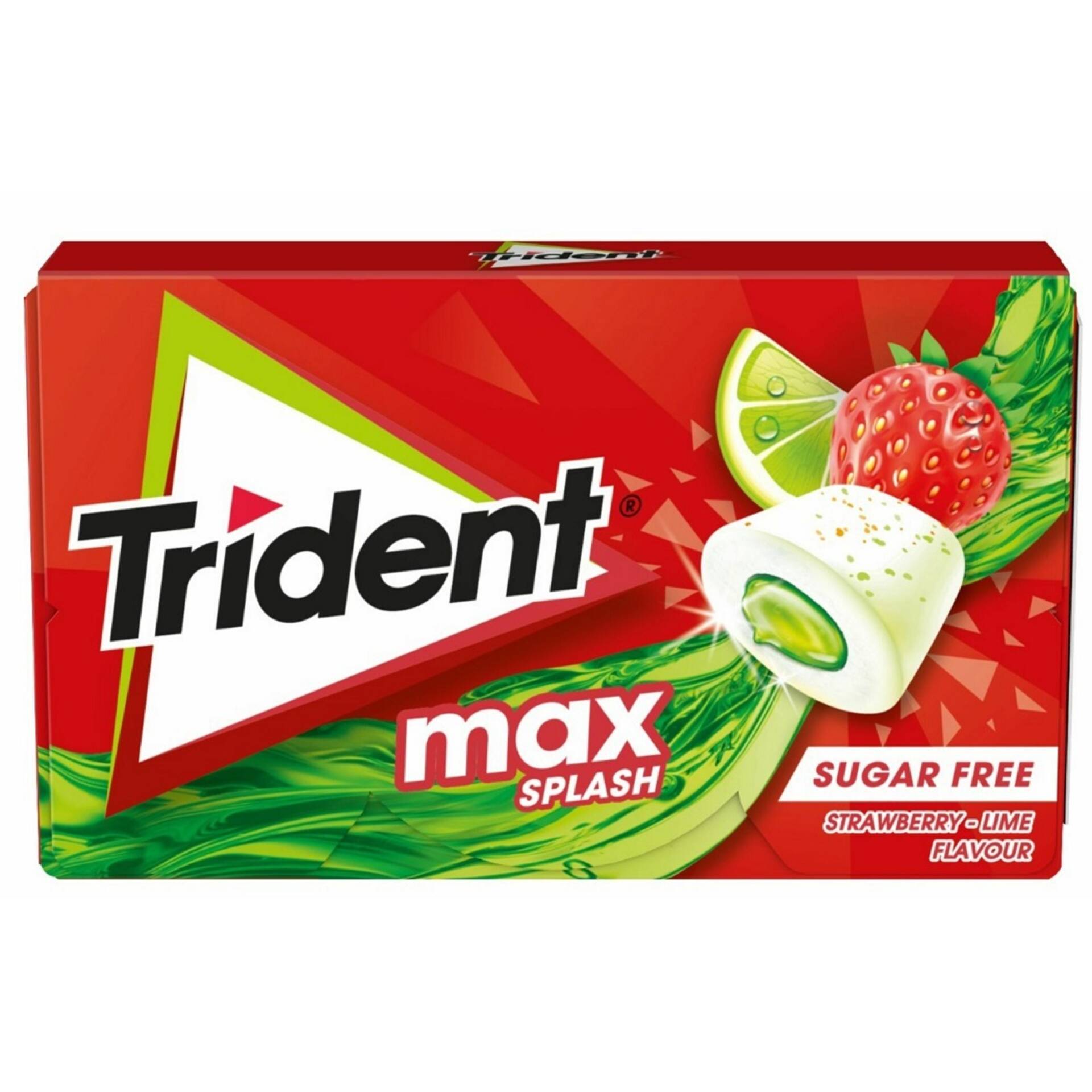 Pastilhas Elásticas Max Splash Strawberry Lime Trident - emb. 22 gr ...