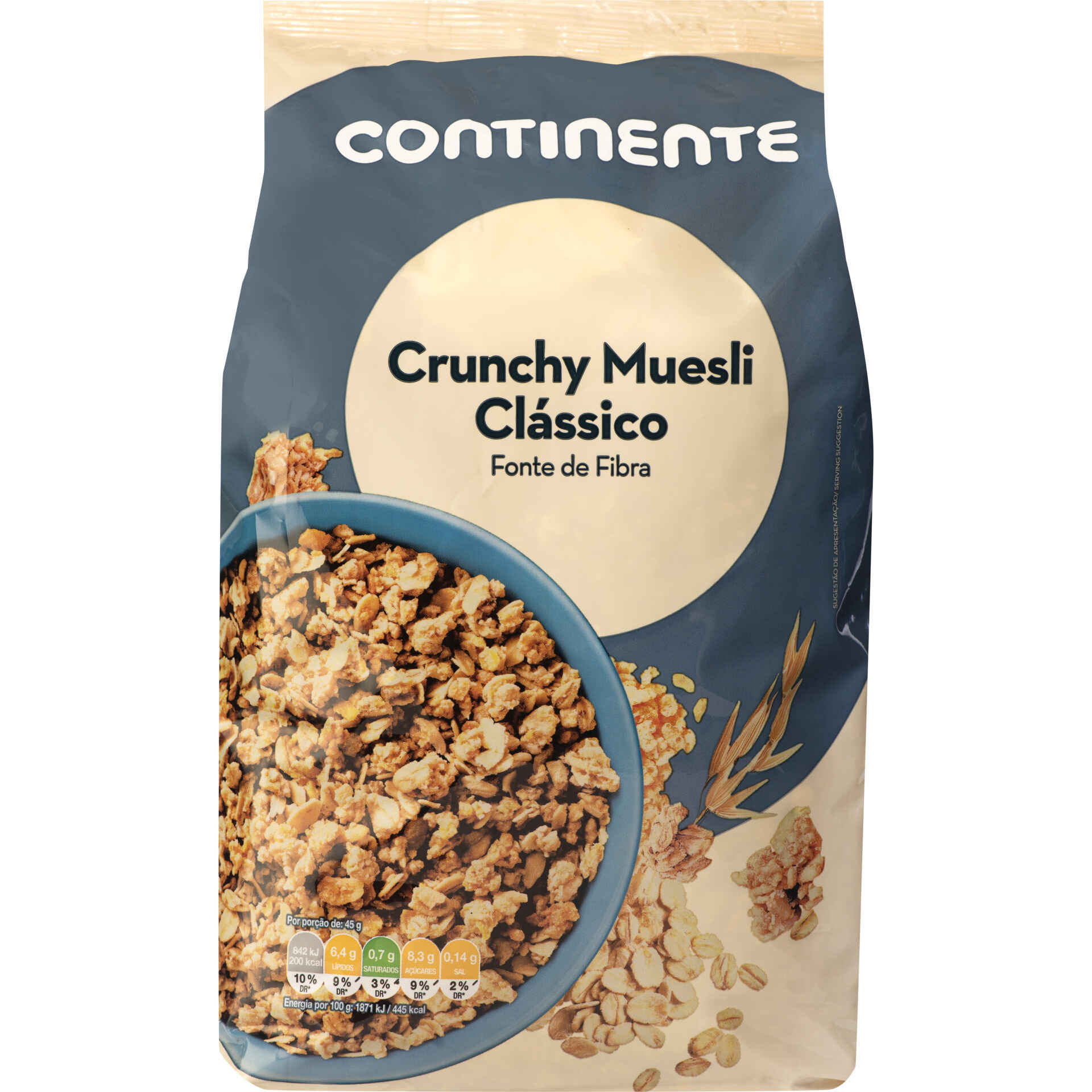 Muesli Crunchy Continente - emb. 1 kg | Continente Online