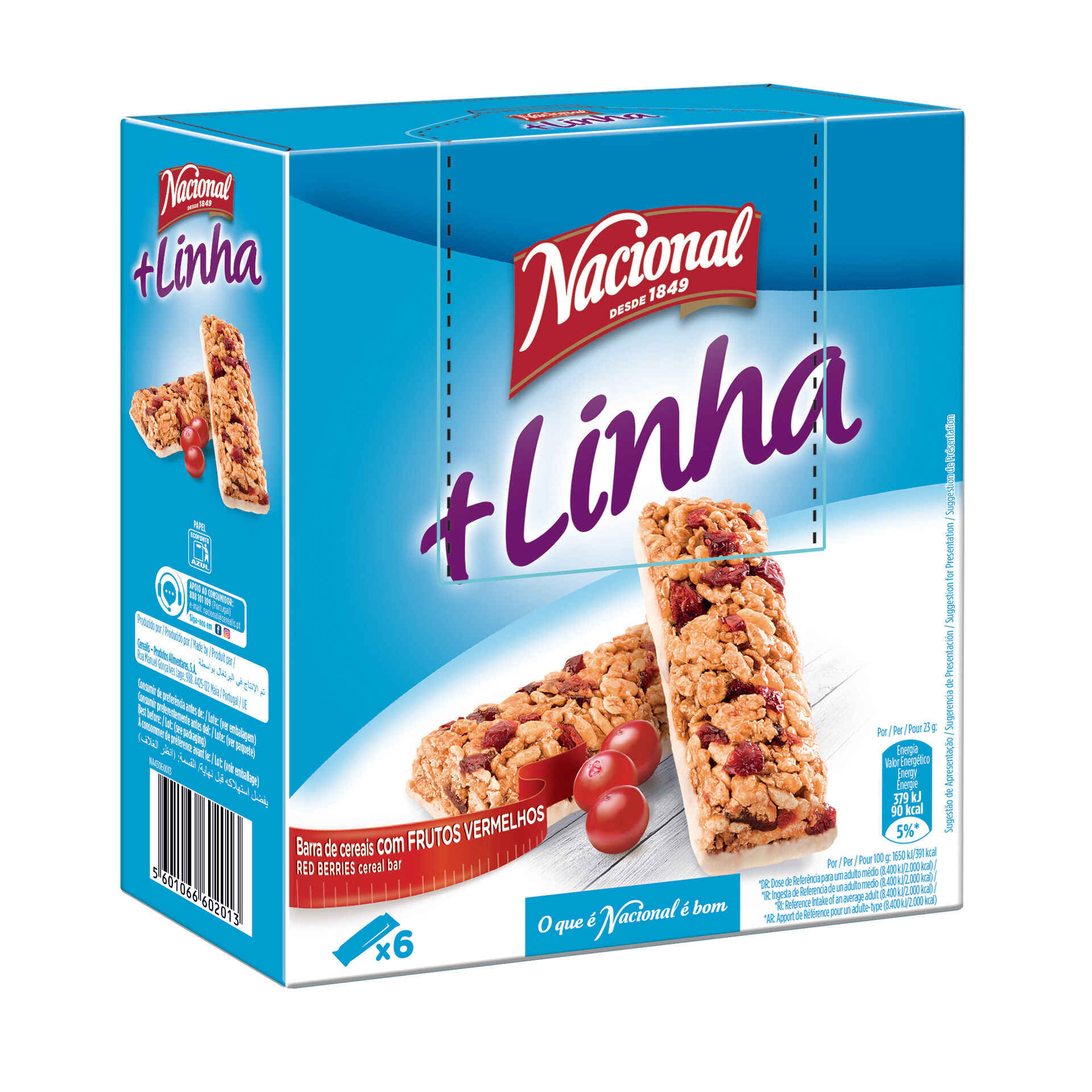 Barras de Cereais Frutos Vermelhos Linha Nacional - emb. 138 gr (6 un ...