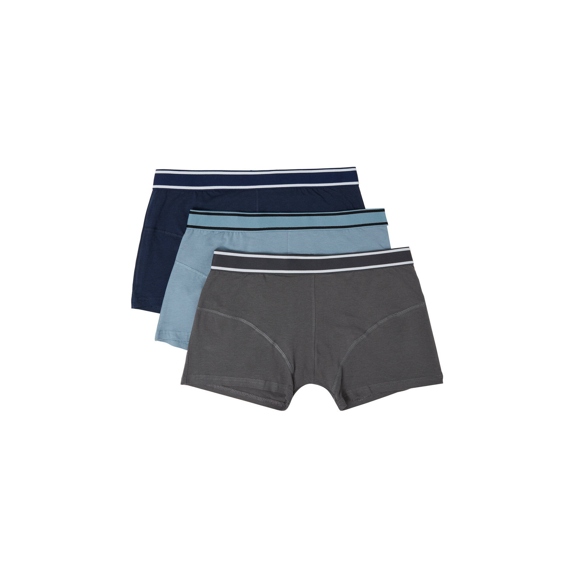 Conjunto 3 Boxers Cinza, Azul Claro e Azul Escuro L Homem 1 un - MO ...