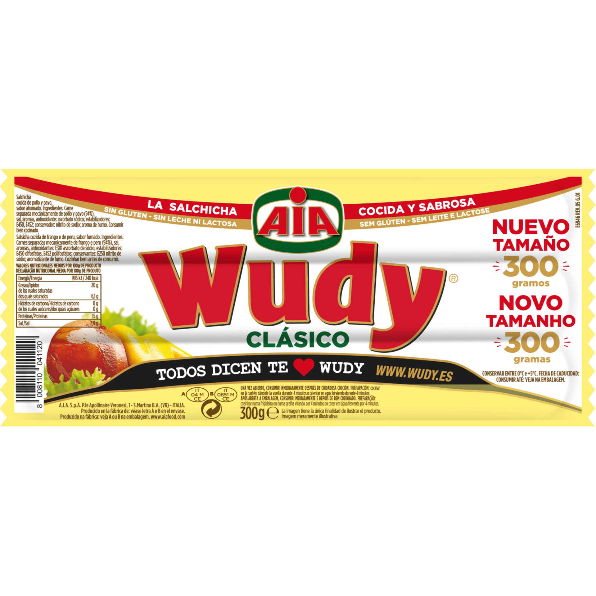 Salsichas de Aves Wudy | Continente Online