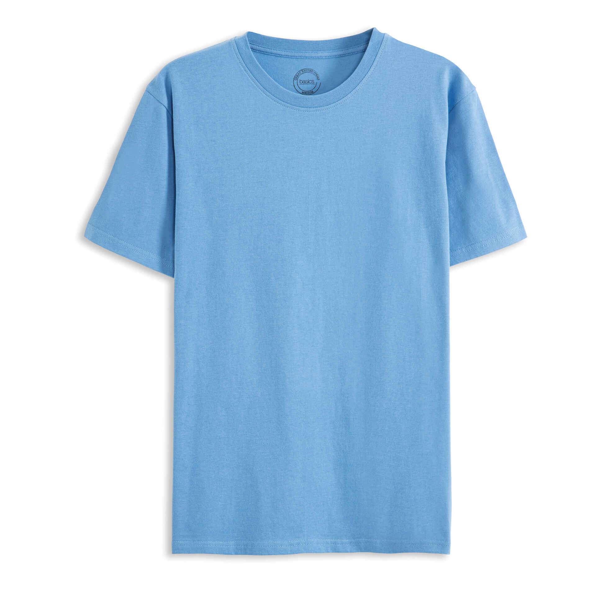 T-shirt Algodão Azul Claro - Basics | Continente Online