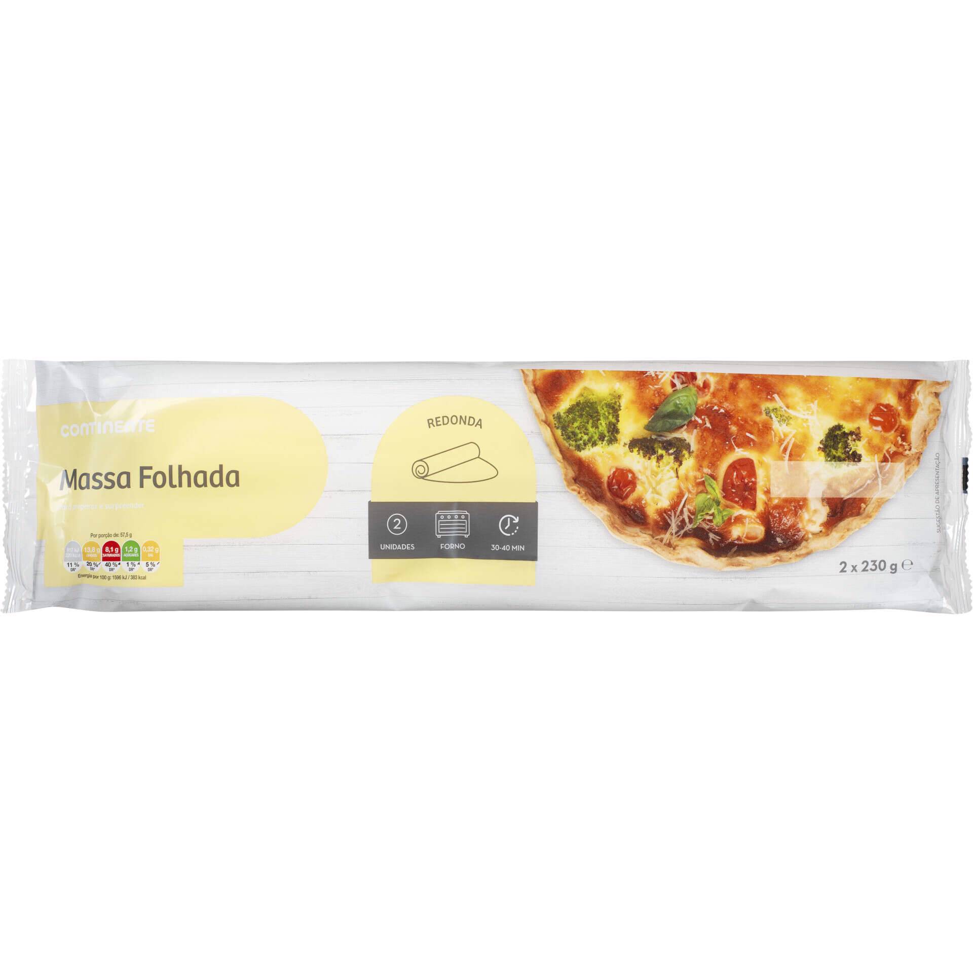 Massa Folhada Continente - emb. 2 un x 230 gr (460 gr) | Continente Online