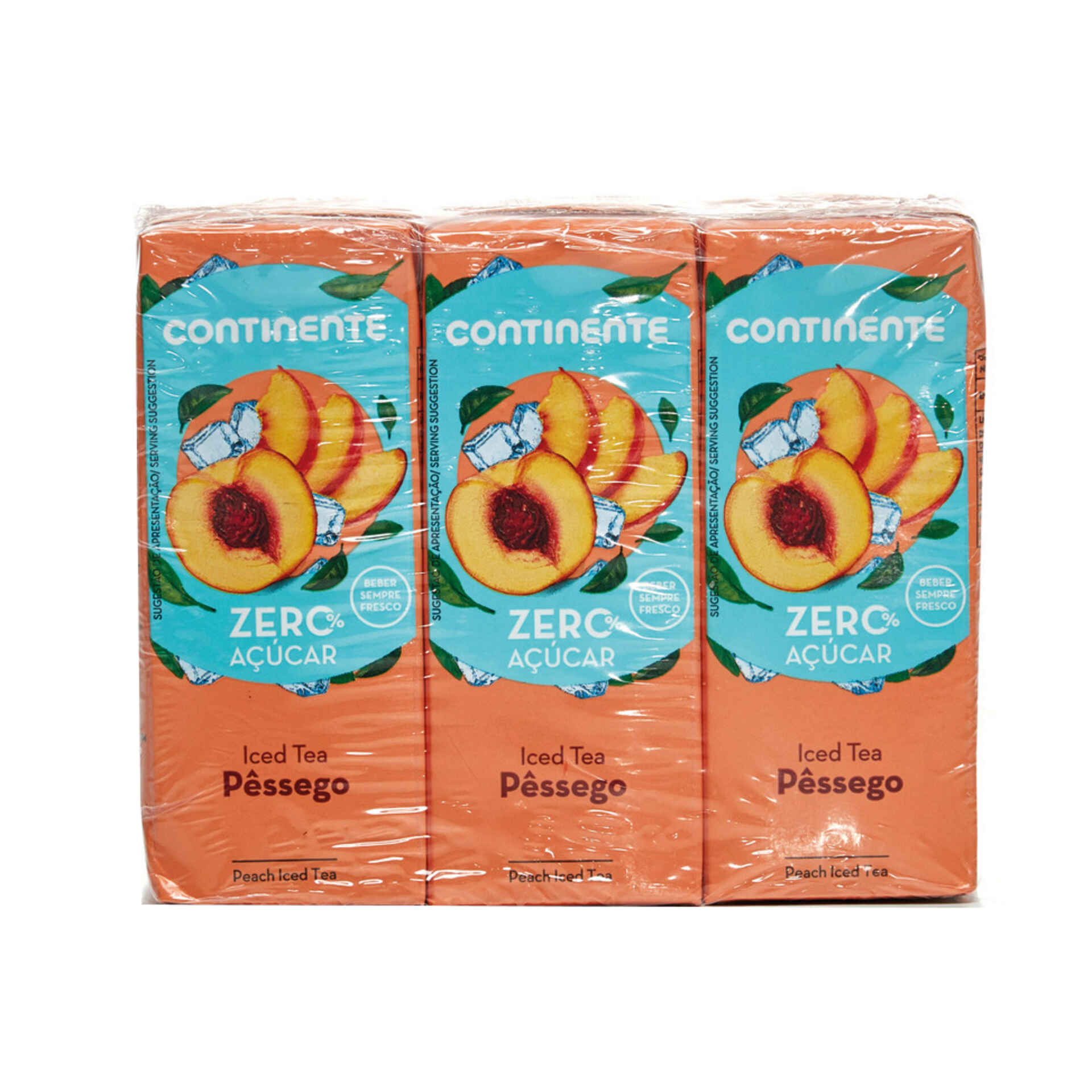 Ice Tea Pêssego sem Açúcar Continente - emb. 6 x 20 cl | Continente Online